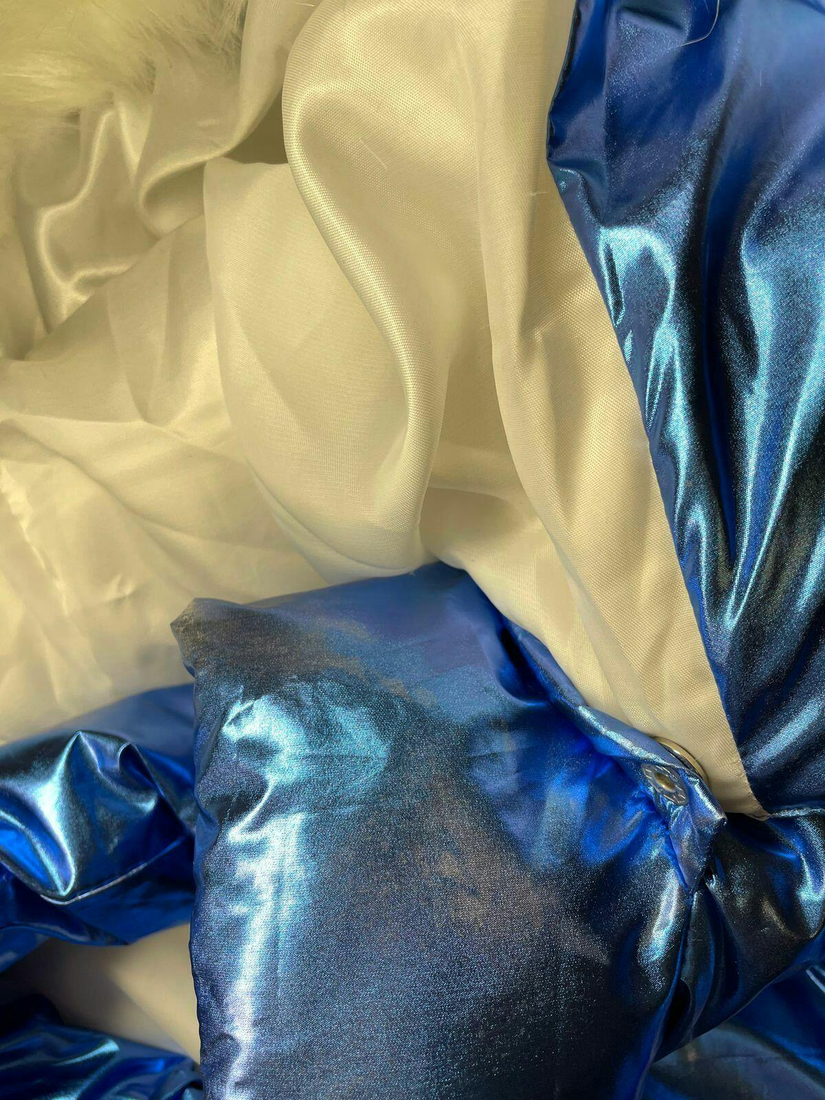 Vengeance78 Jacket - Vengeance of Cincy Puffer - Metallic Blue and Ora