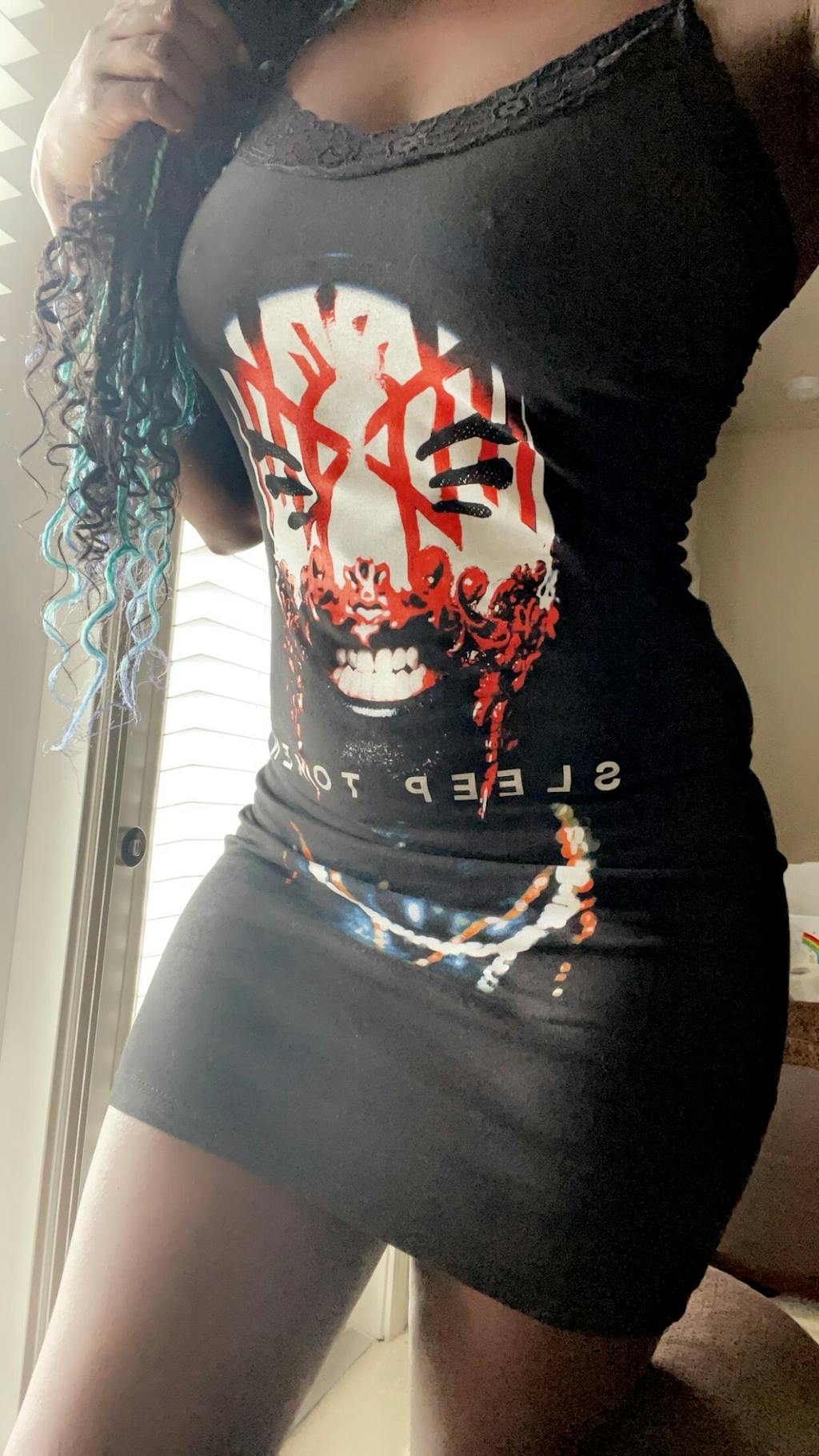 Sleep Token Lace Strap Dress - Vera's Eyecandy