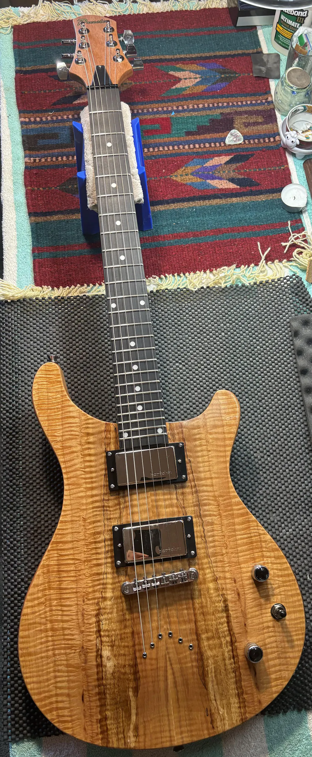 Double Cut Spalted Maple Build Your Own Guitar Kit – Vibeworks Guitars