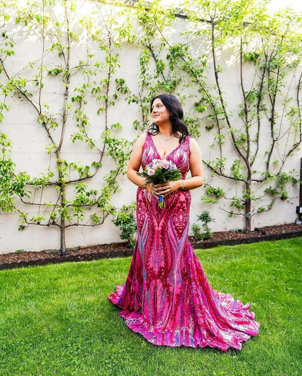 Mermaid V Neck Blue Sequin Lace Long Prom Dresses VK23100607 – Vickidress