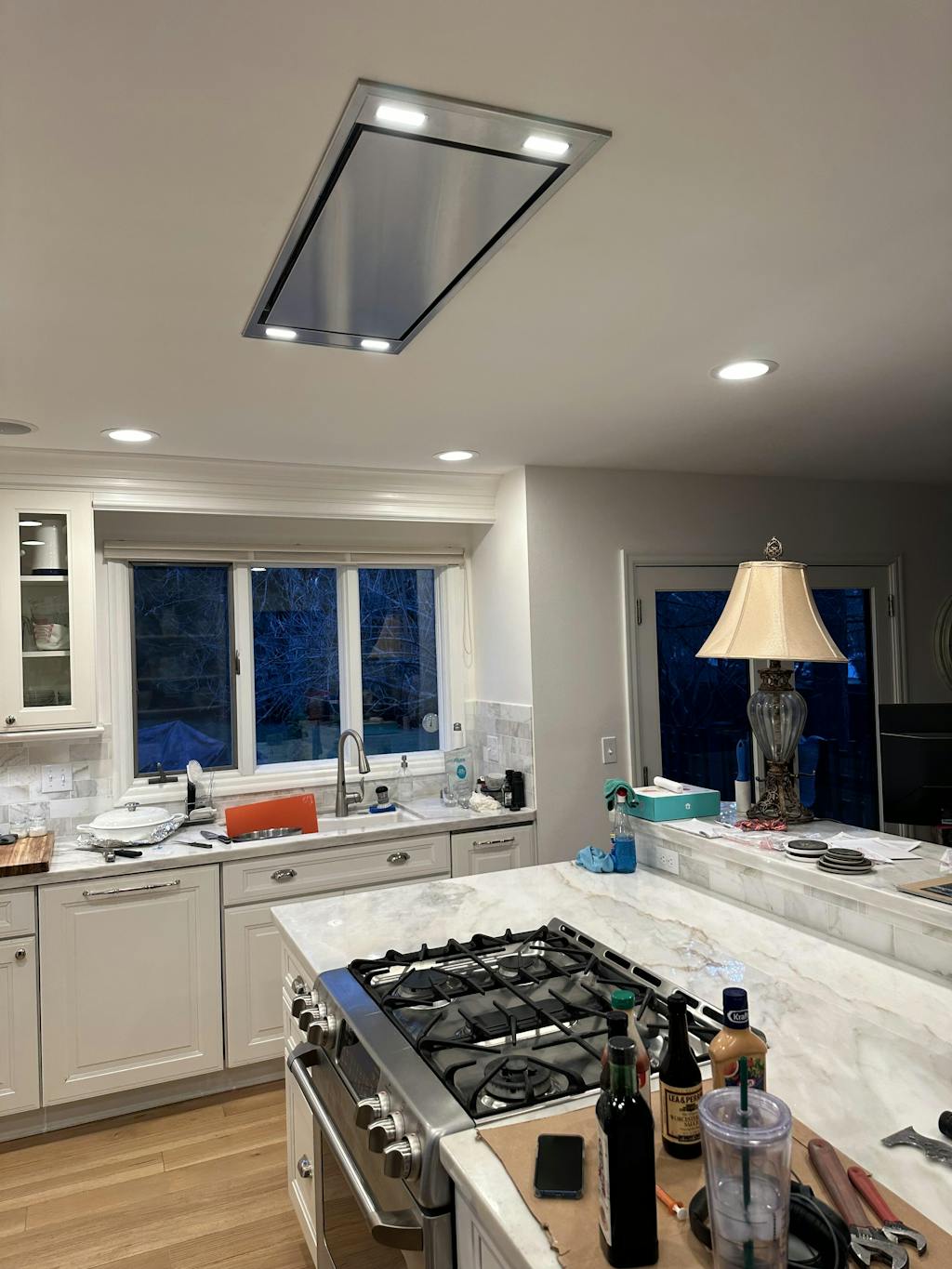 Ceiling Mount Range Hood 900 CFM - VICTORY Horizon - Installed Flush ...