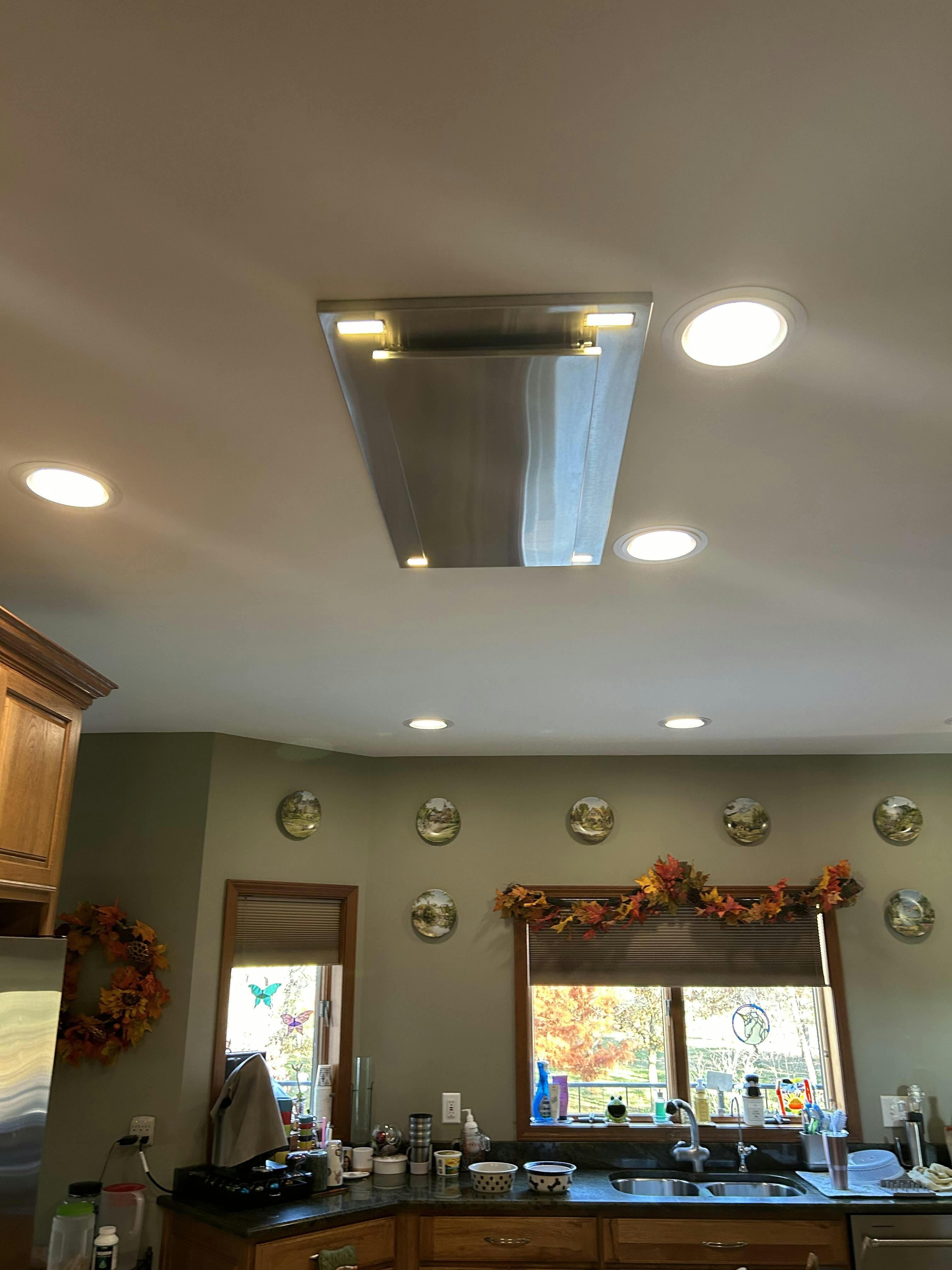 Ceiling Mount Range Hood 600 CFM, VICTORY Sunset for 30" or 36" Ranges ...