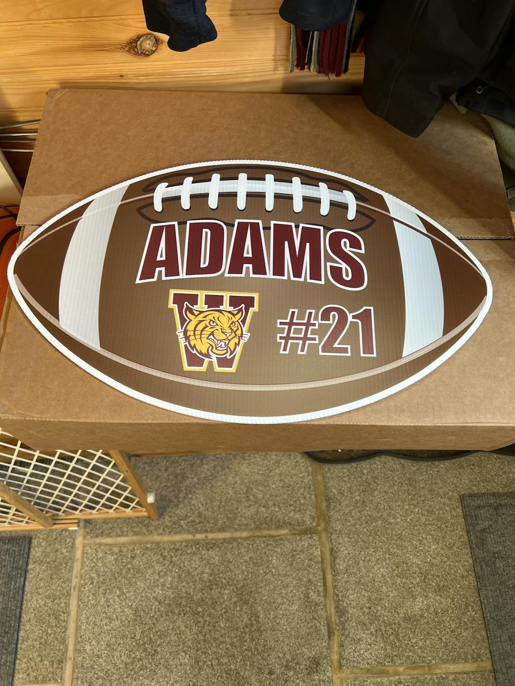 Football Shaped Team & Player Yard Signs | VictoryStore – VictoryStore.com