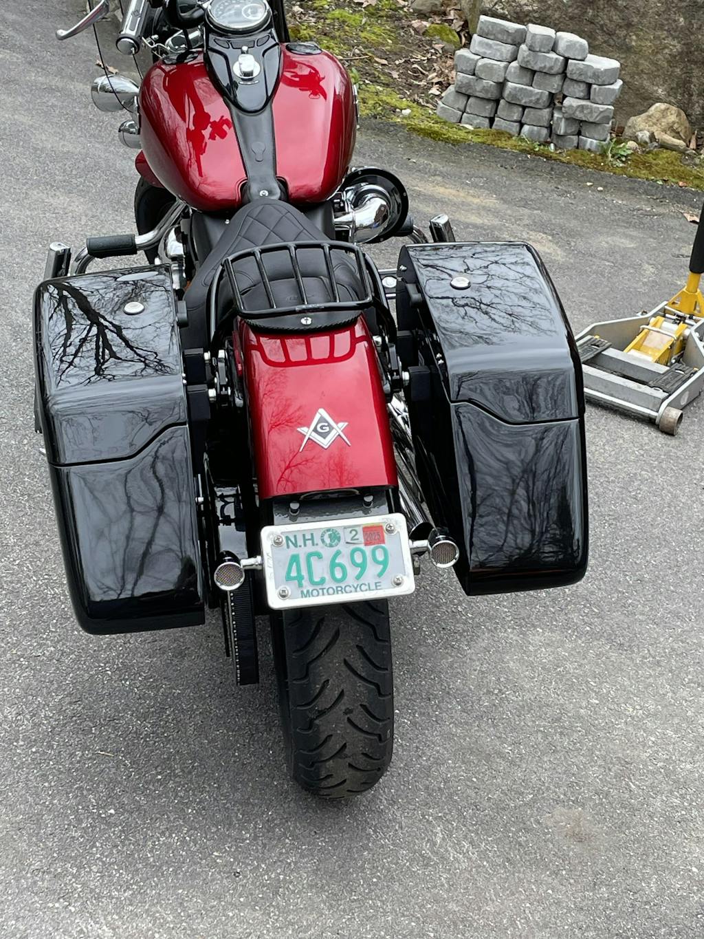 Viking 42L Baldur XL Harley Softail Slim FLS Painted Motorcycle Hard ...