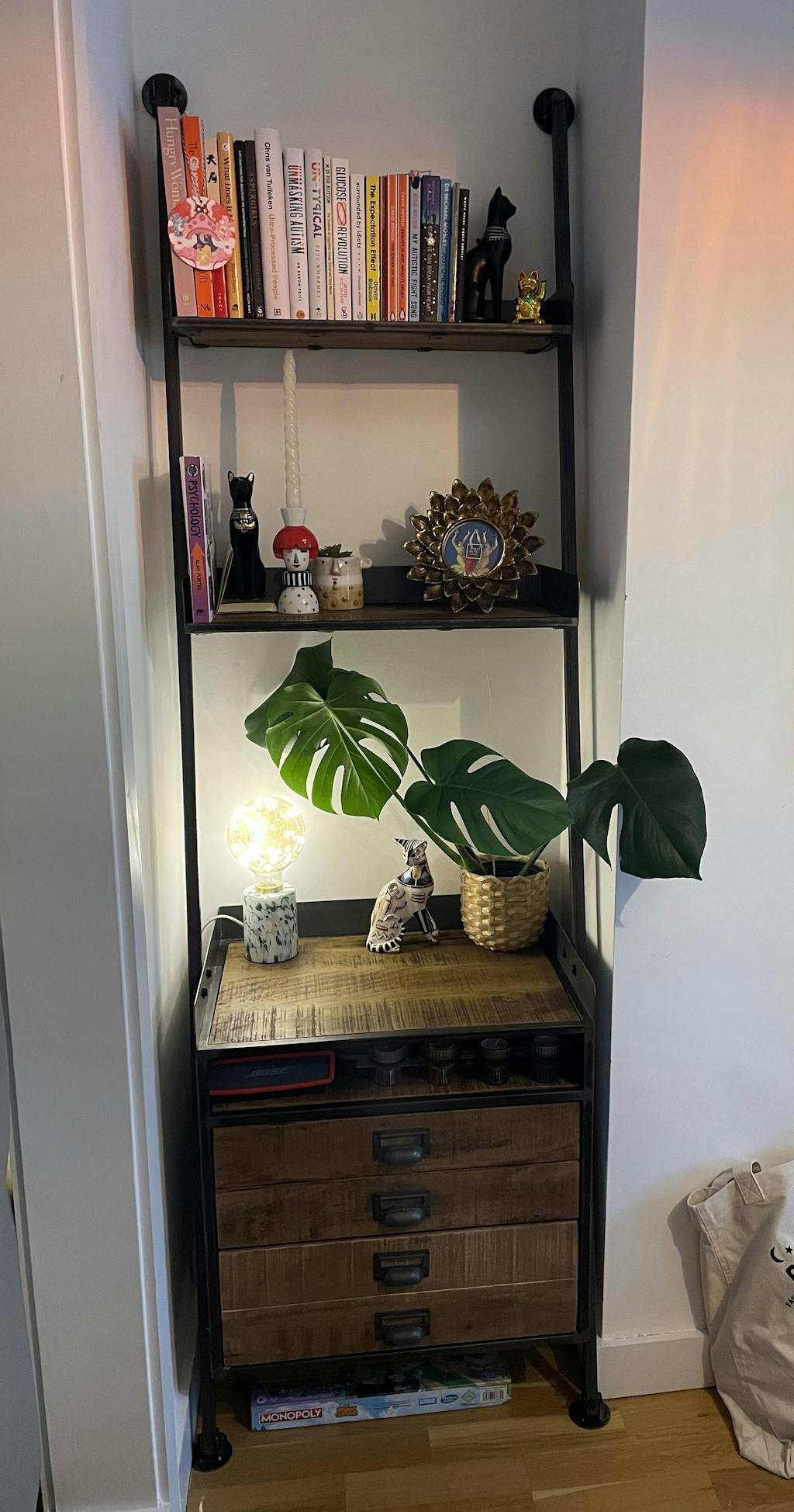 Rustic Saw Cut Ladder Drawers with Shelves | Vincent and Barn