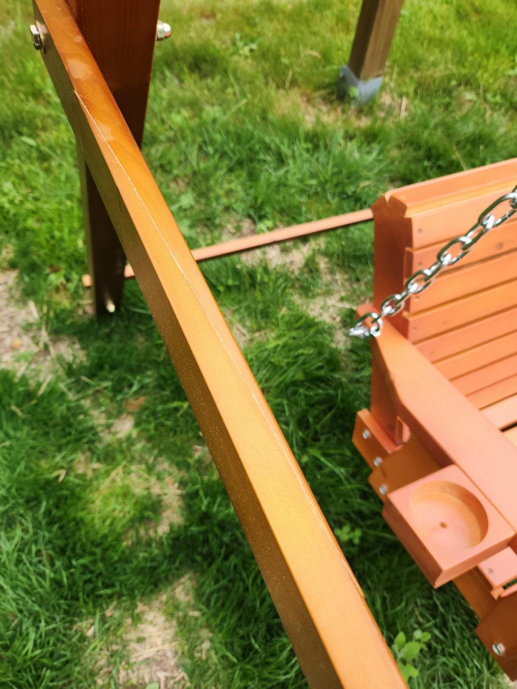 VINGLI A-Frame Swing Mount Heavy Duty 660 LBS Wooden Swing Frame Porch