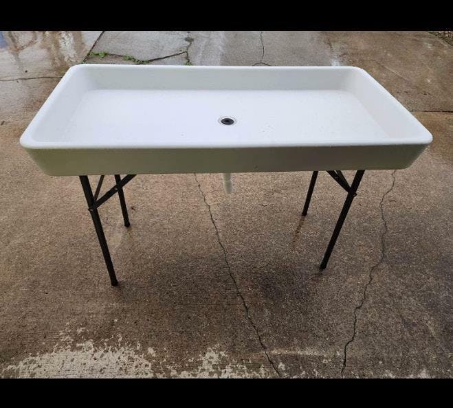 VINGLI Party Ice Cooler Folding Table White