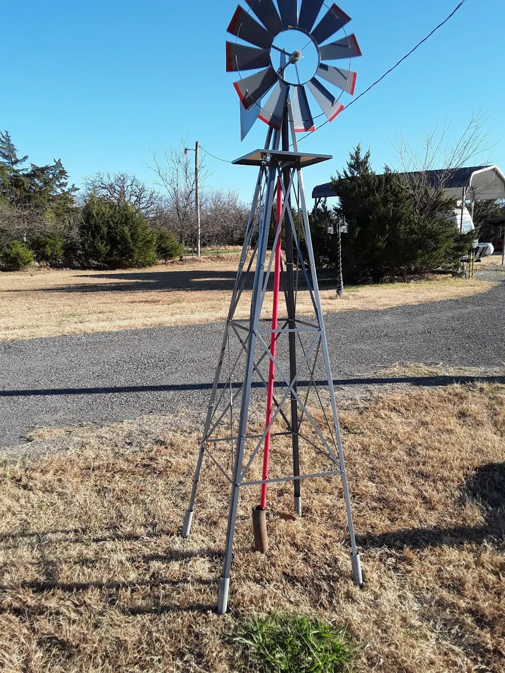 VINGLI 8FT Heavy Duty Metal Windmill w/ 4 Legs