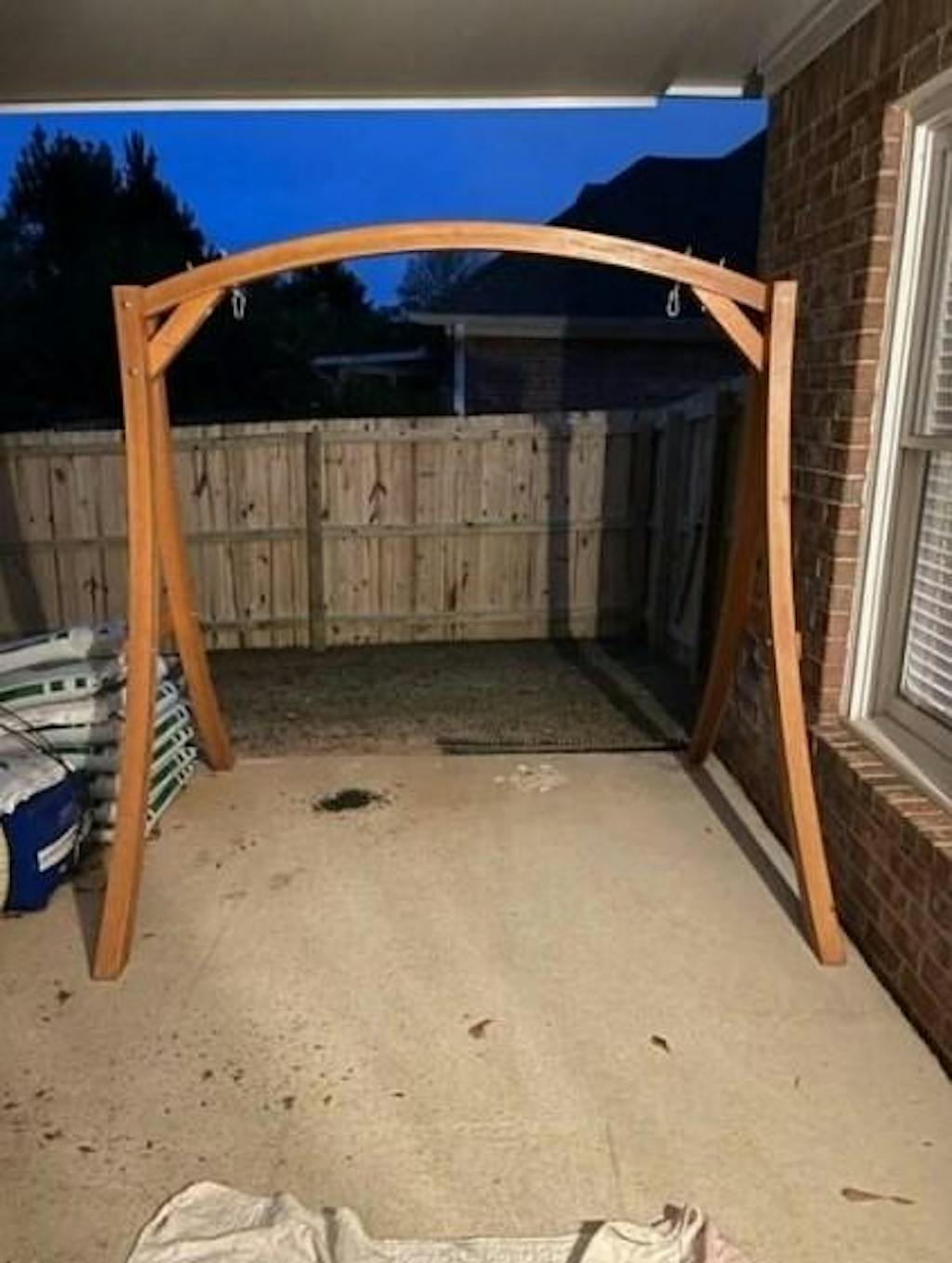 VINGLI Sturdy Wooden Porch Swing Frame for Kids and Adults