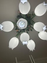 Ricko Ceiling Light – Cream Lily Flower Ceiling Fixture – Vinlighting