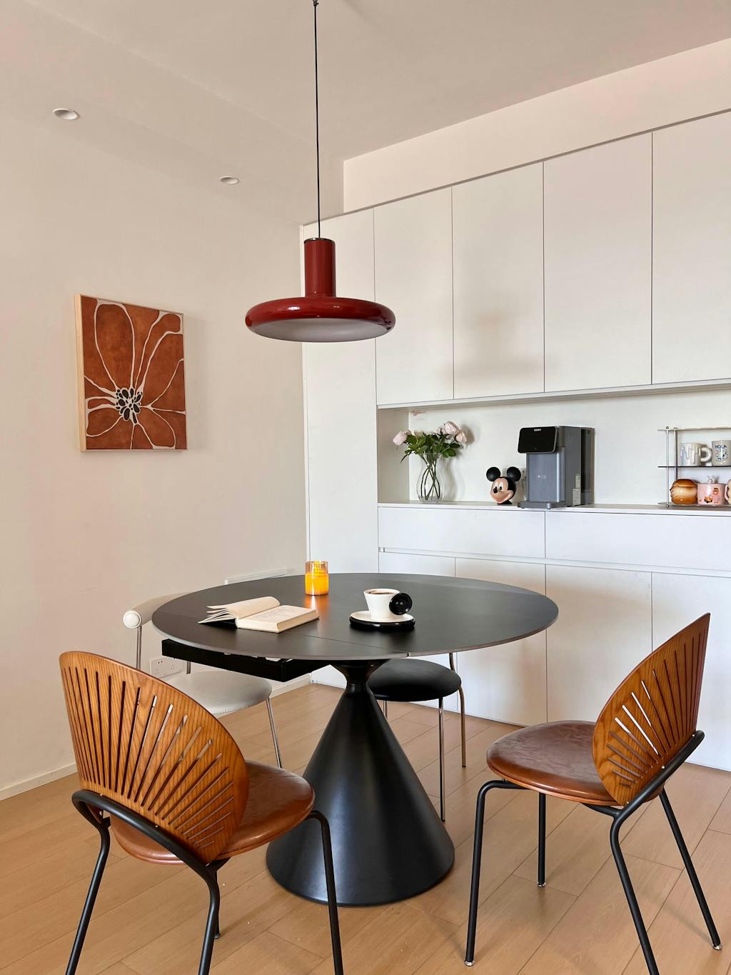 Modern Vintage Red Frisbee Pendant Light - Hanging for Kitchen Island ...