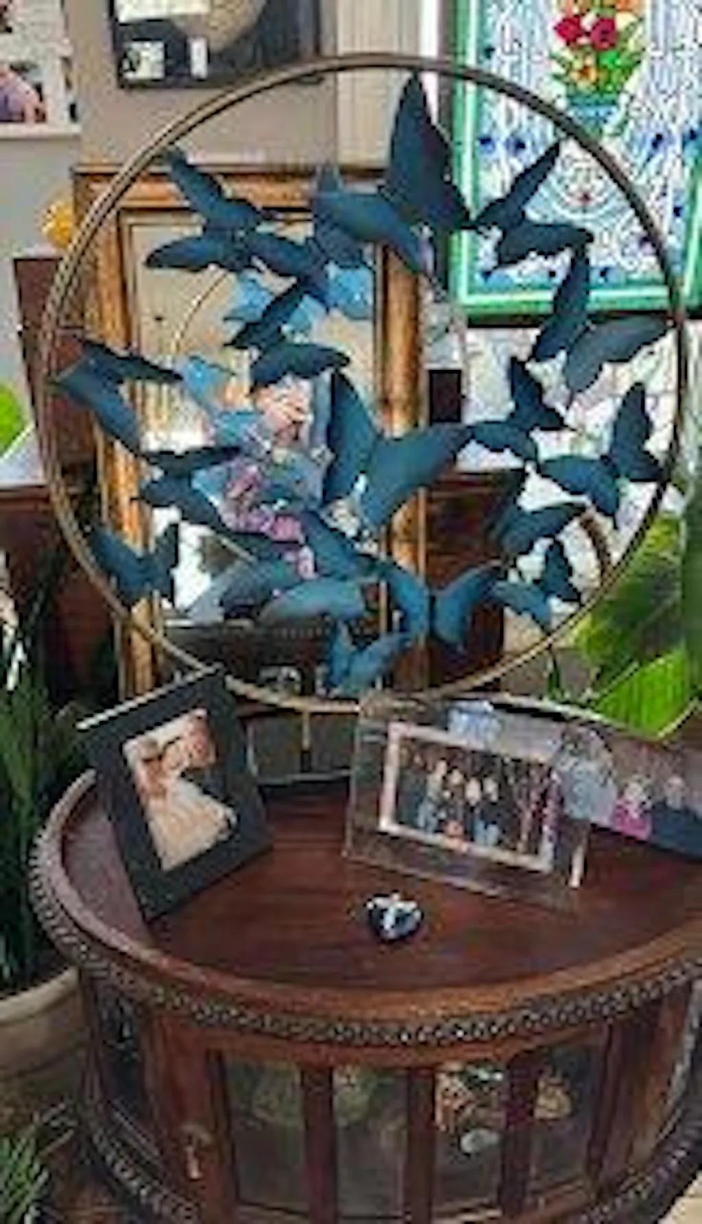 Butterfly Burst Sculpture (Blue Finish)