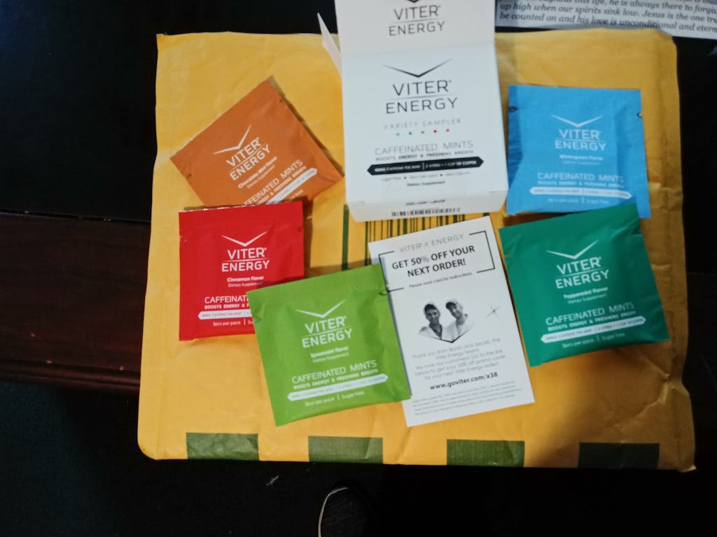 Viter Energy Strong Caffeinated Mints - 40 mg Caffeine & B-Vitamins
