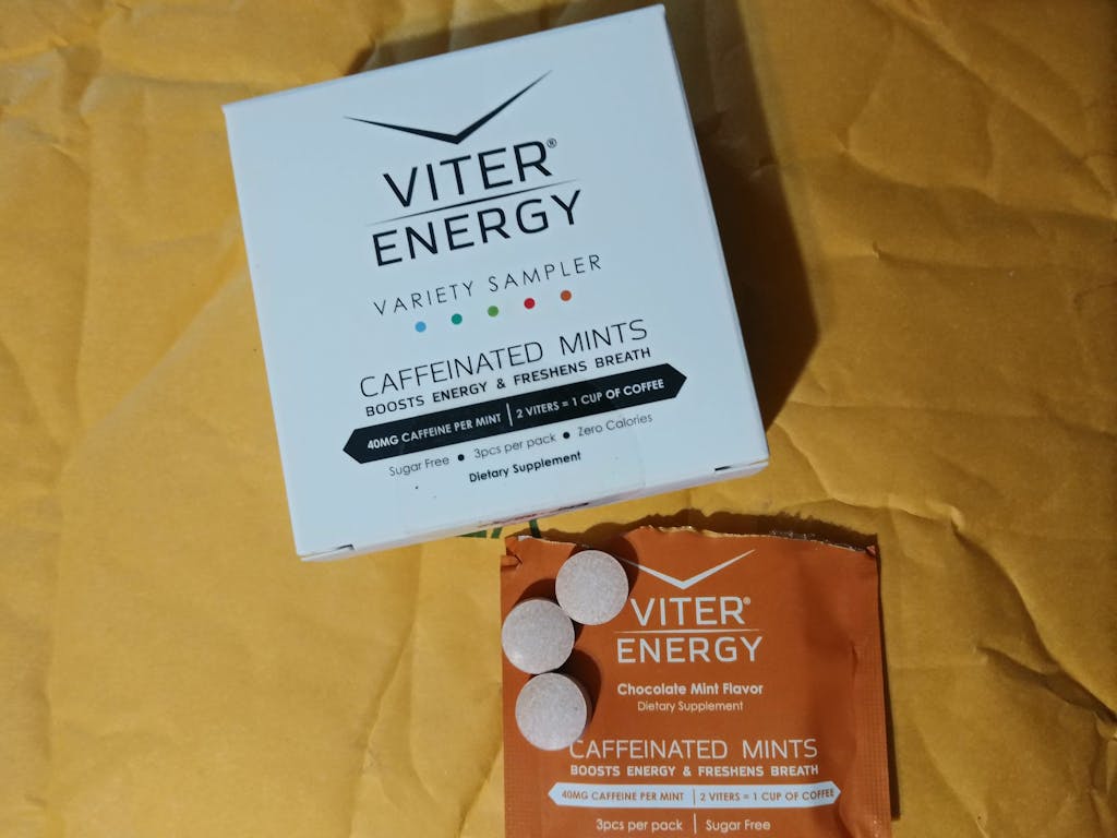 Viter Energy Strong Caffeinated Mints - 40 mg Caffeine & B-Vitamins