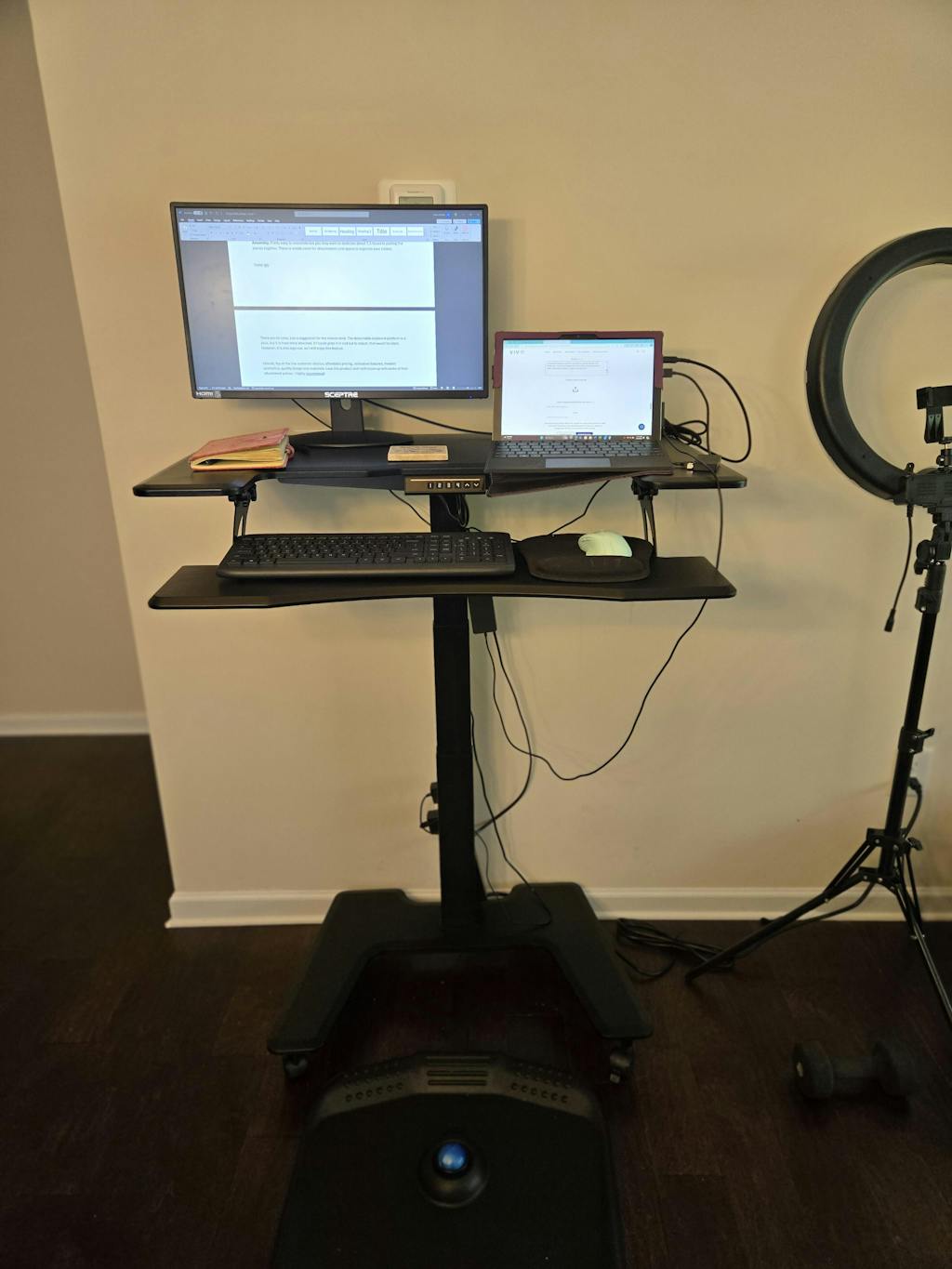 36" Electric Mobile Compact Desk – VIVO - desk solutions, screen ...