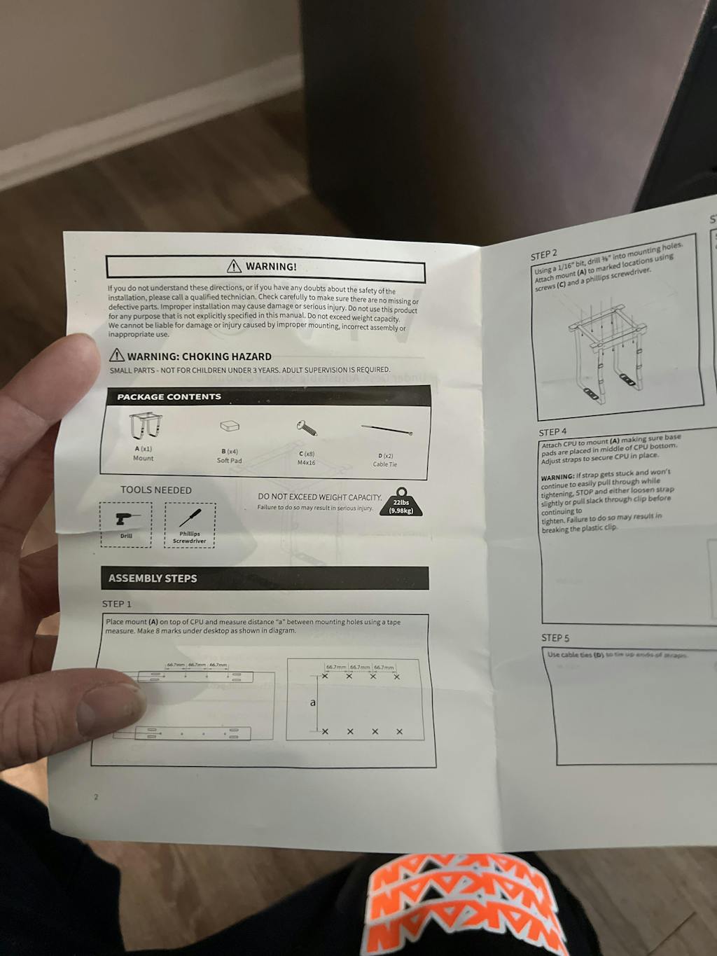 Under Desk Adjustable Strap PC Mount – VIVO - desk solutions, screen ...