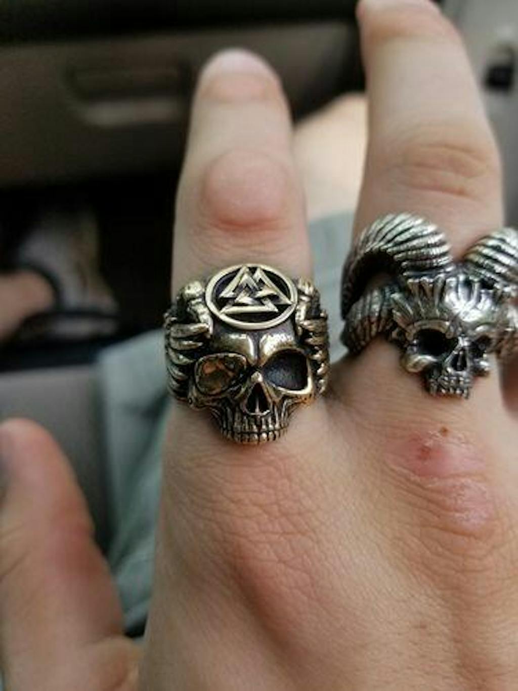 Odin with Valknut Symbol Bronze Ring | Handcrafted | VKNG Jewelry ...