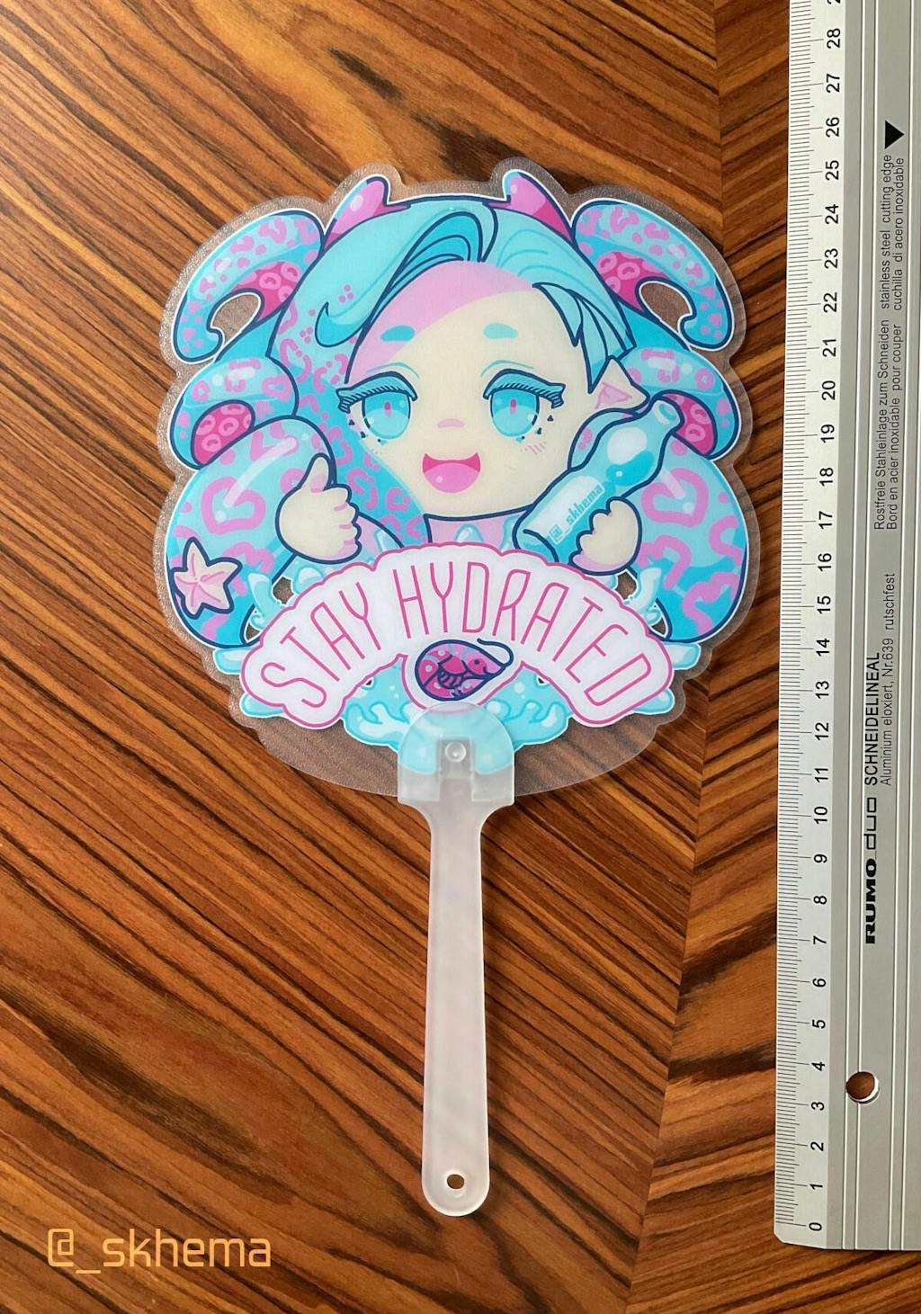 Custom Frosted Translucent PVC Hand Fans – VOGRACE