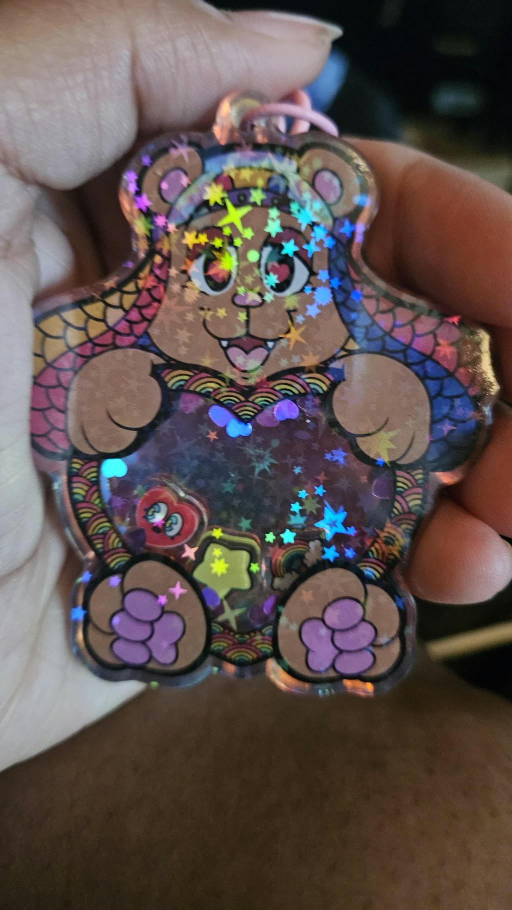 Custom Holographic Rainbow Shaker Keychains – VOGRACE