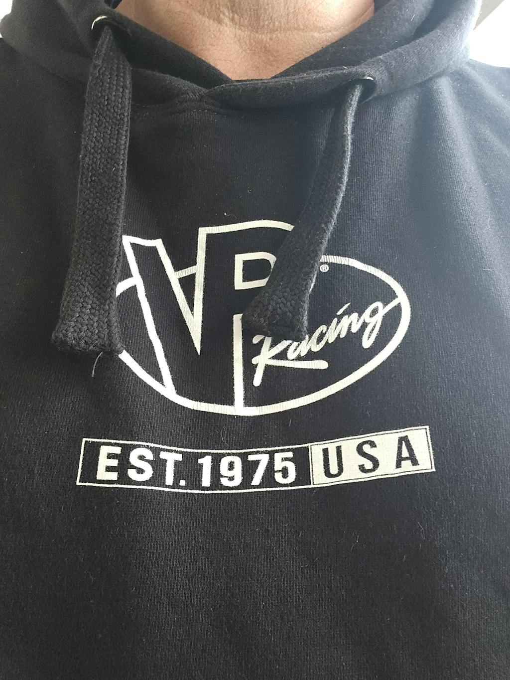 VP Racing - Est. 1975 Black & White Logo Hoodie – VP Racing Fuels Australia