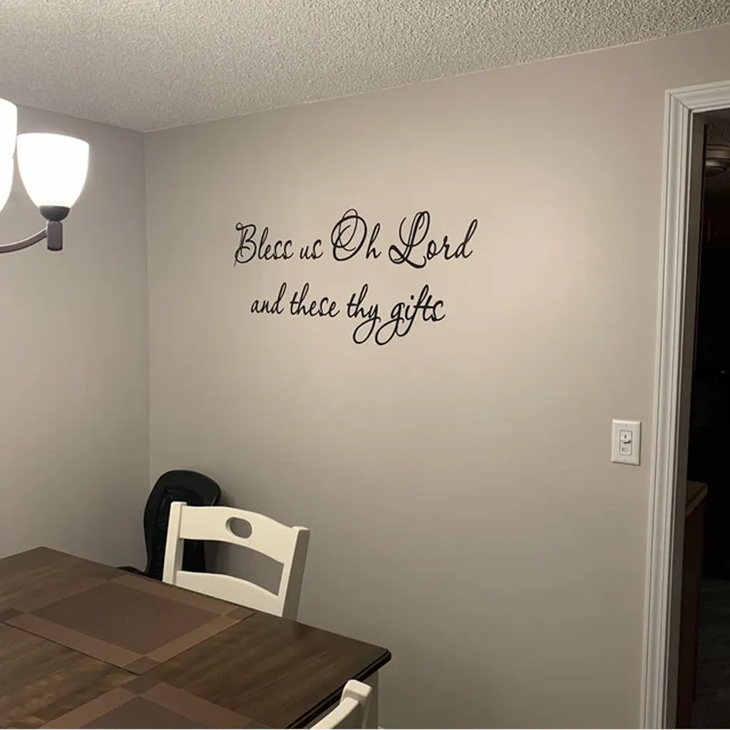 Bless Us Oh Lord and These Thy Gifts Wall Quotes Decal | VWAQ.com