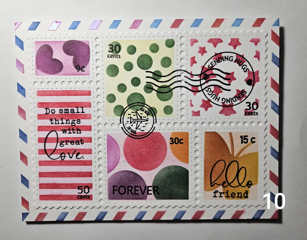 Postage Collage Christmas Stencil – WaffleFlower.com