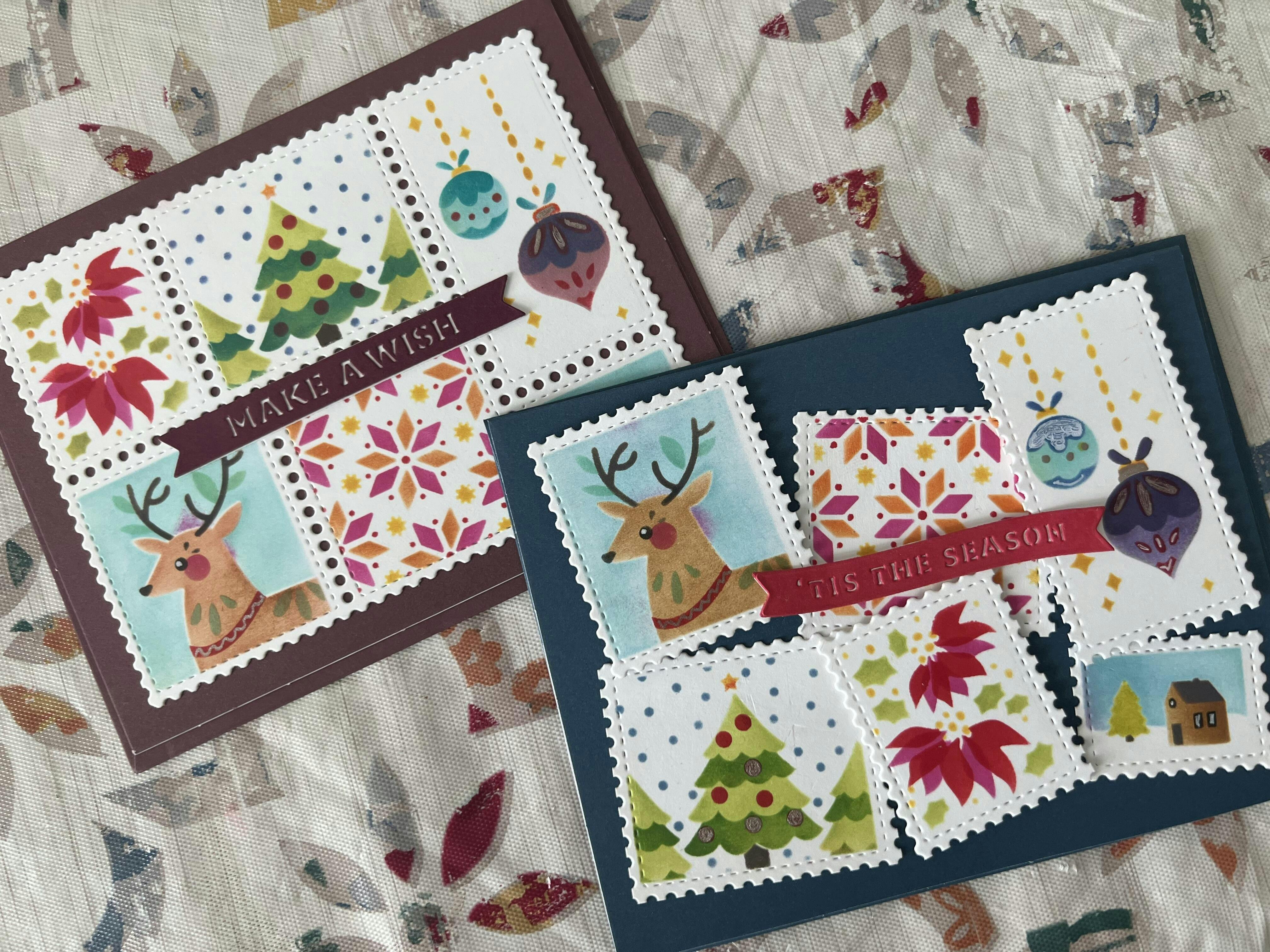 Postage Collage Christmas Stencil – WaffleFlower.com