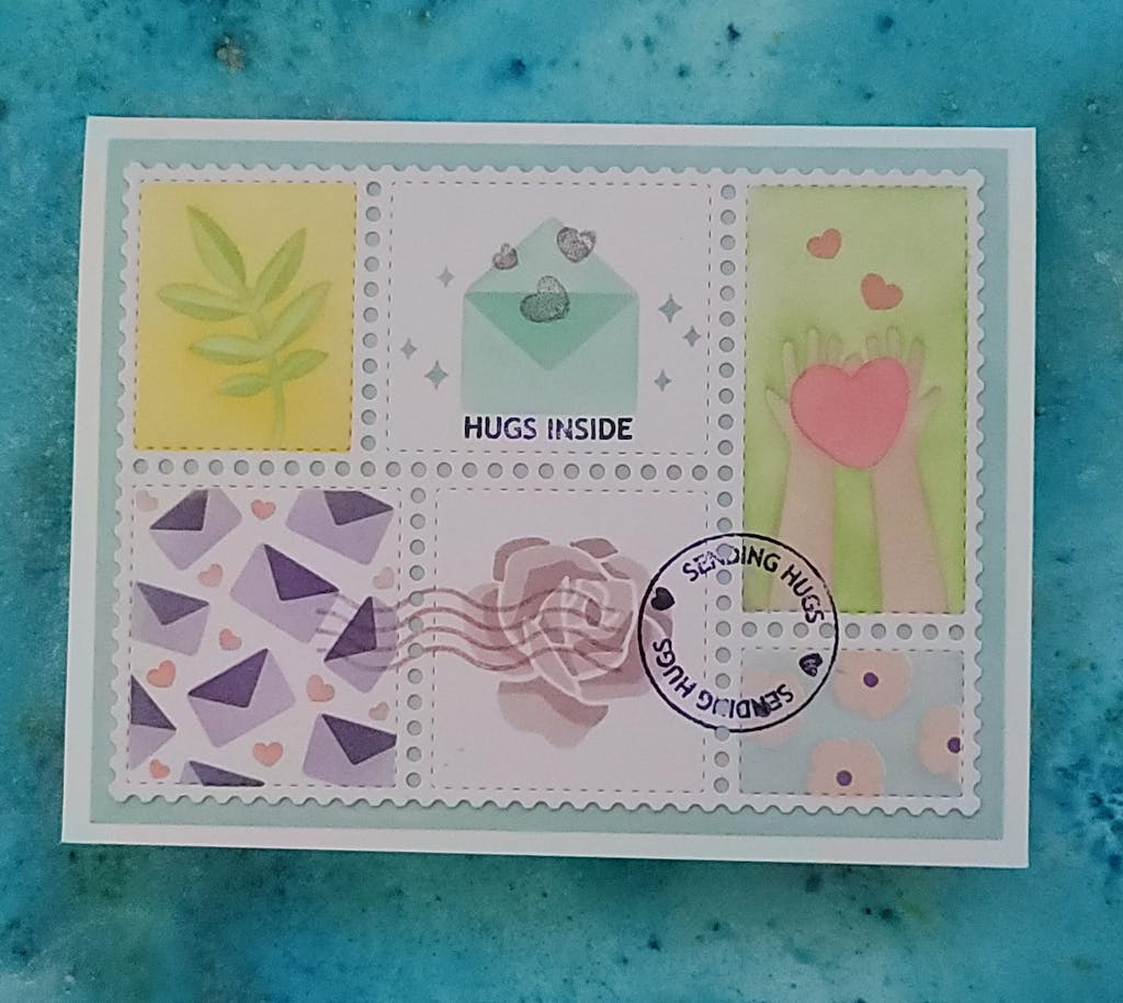 Postage Collage Wild Flower Stencil – WaffleFlower.com