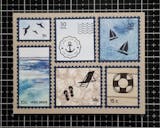 Postage Collage Beach Days Stamp Set – WaffleFlower.com