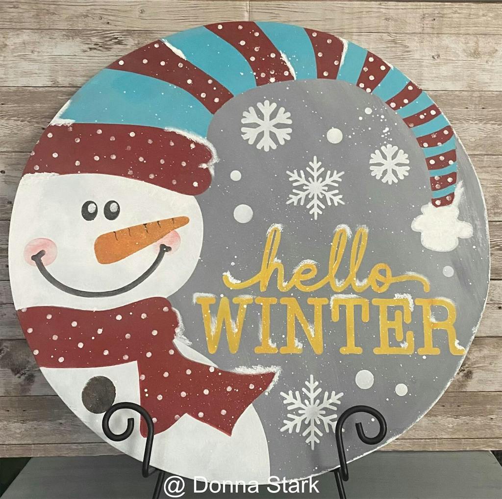 Hello Winter Happy Snowman/ Reusable Stencil – WallCutz Crafts