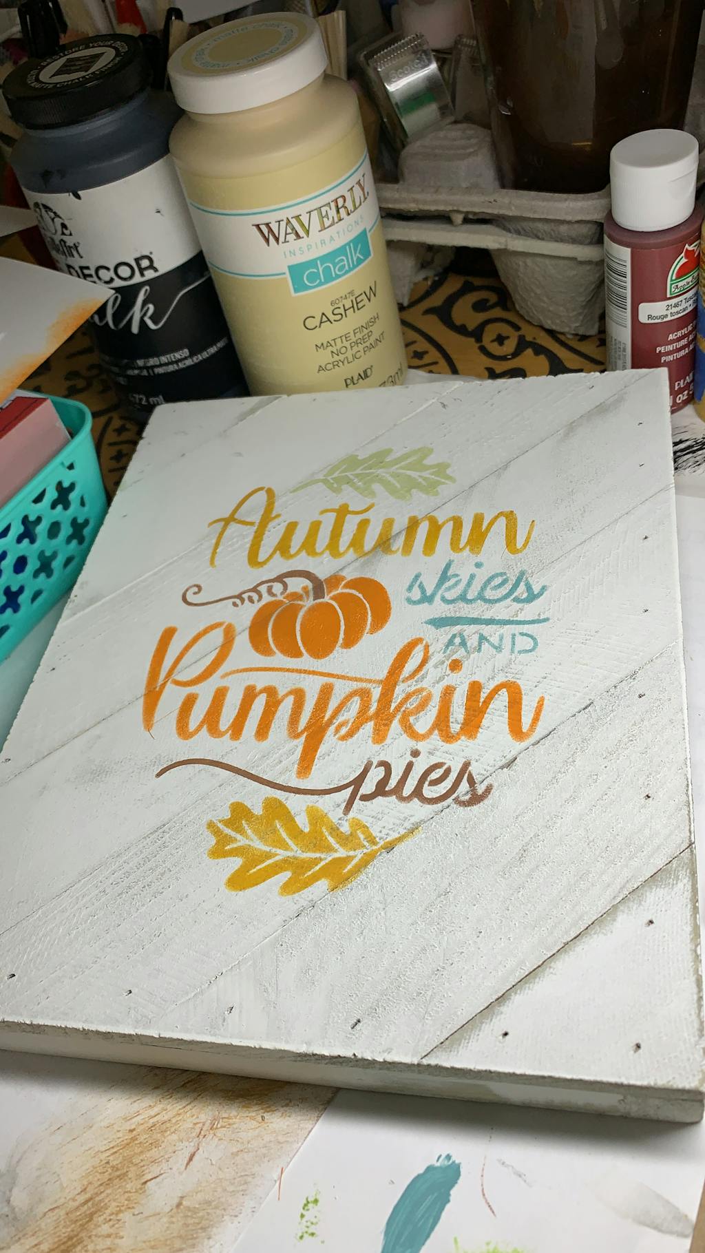 Autumn Skies & Pumpkin Pies Stencil| WallCutz Crafts