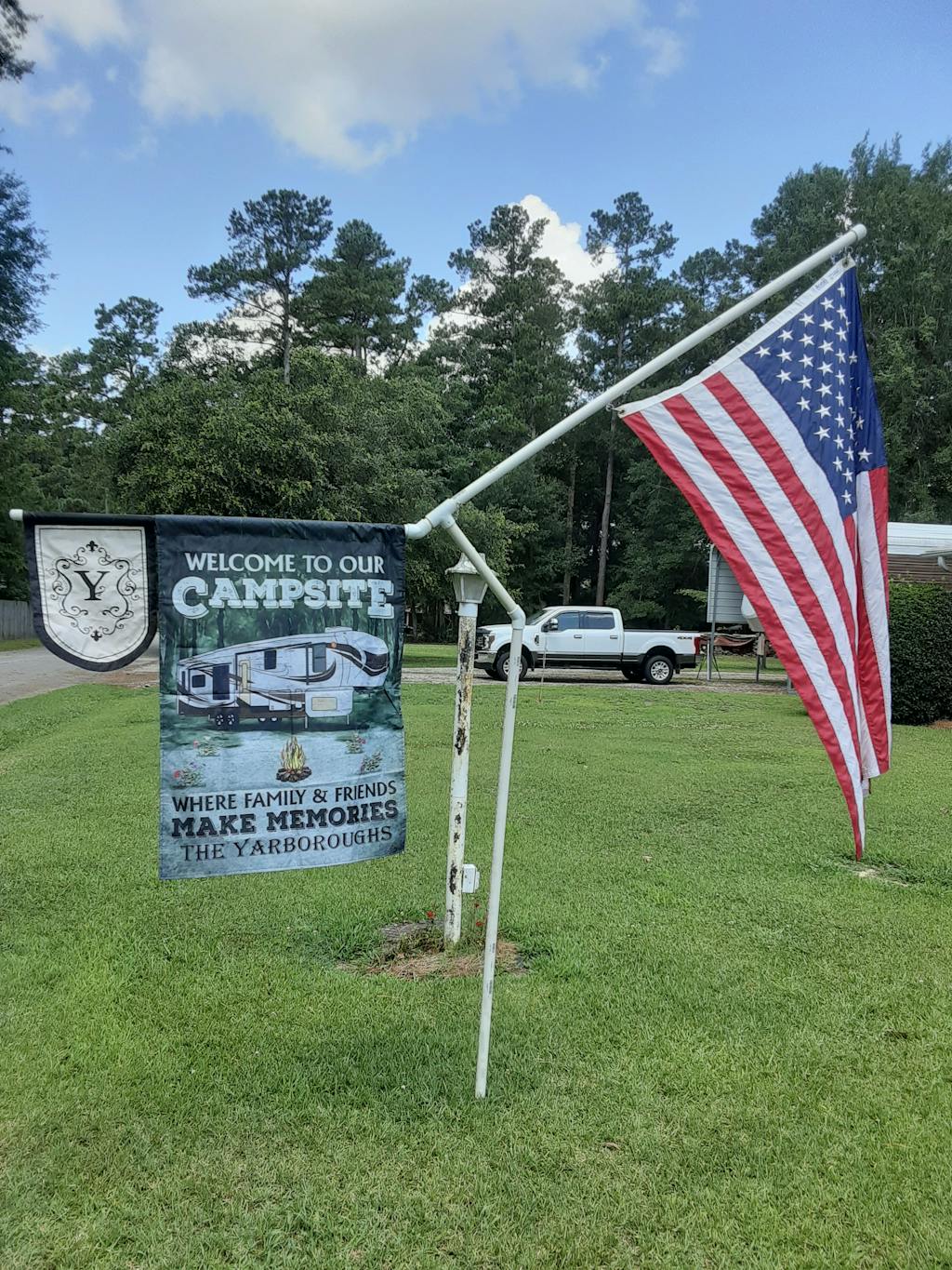 Personalized Camping Welcome To Our Campsite Custom RV Customized Flag ...