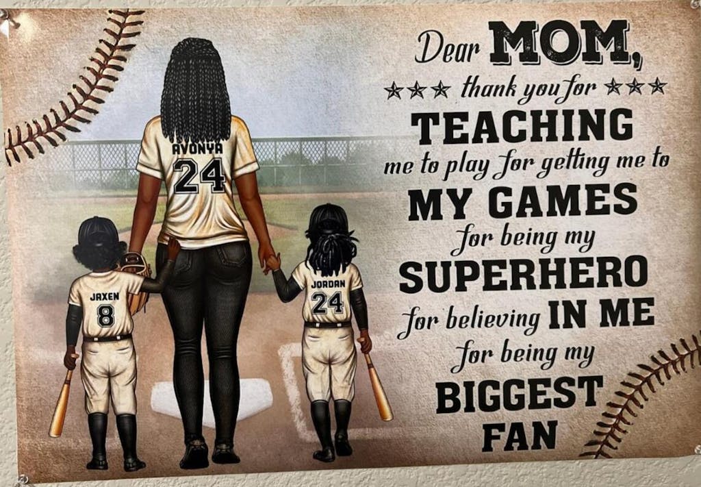 Baseball Dear Mom Thank You For Teaching Me - Gift For Mother - Person ...