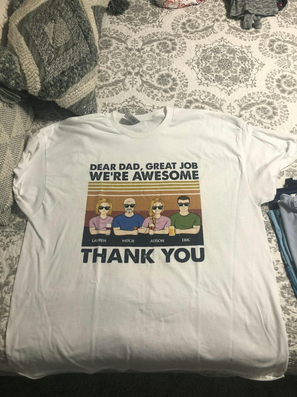 Dear Dad Great Job I'm Awesome Thank You - Father Gift - Personalized ...