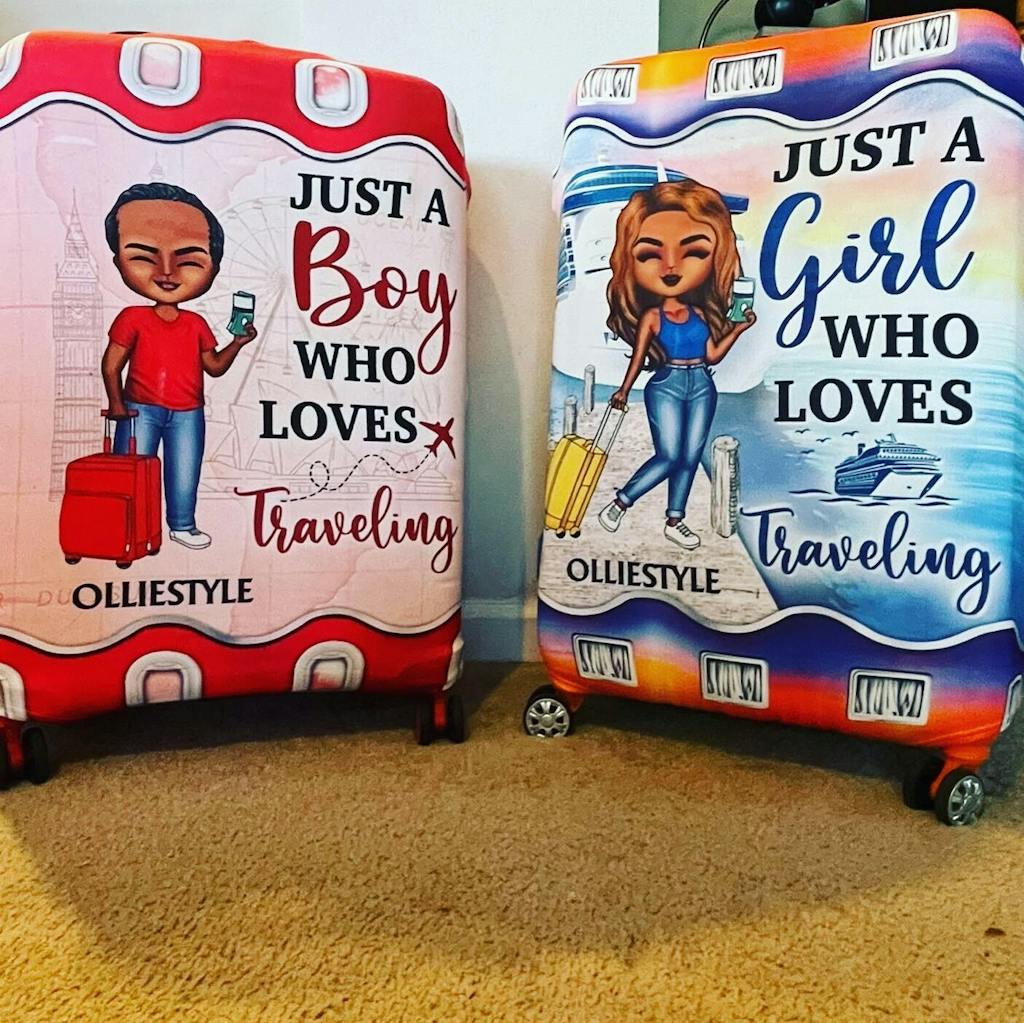 Just A Girl Boy Who Loves Traveling - Gift For Traveling Lovers - Pers ...