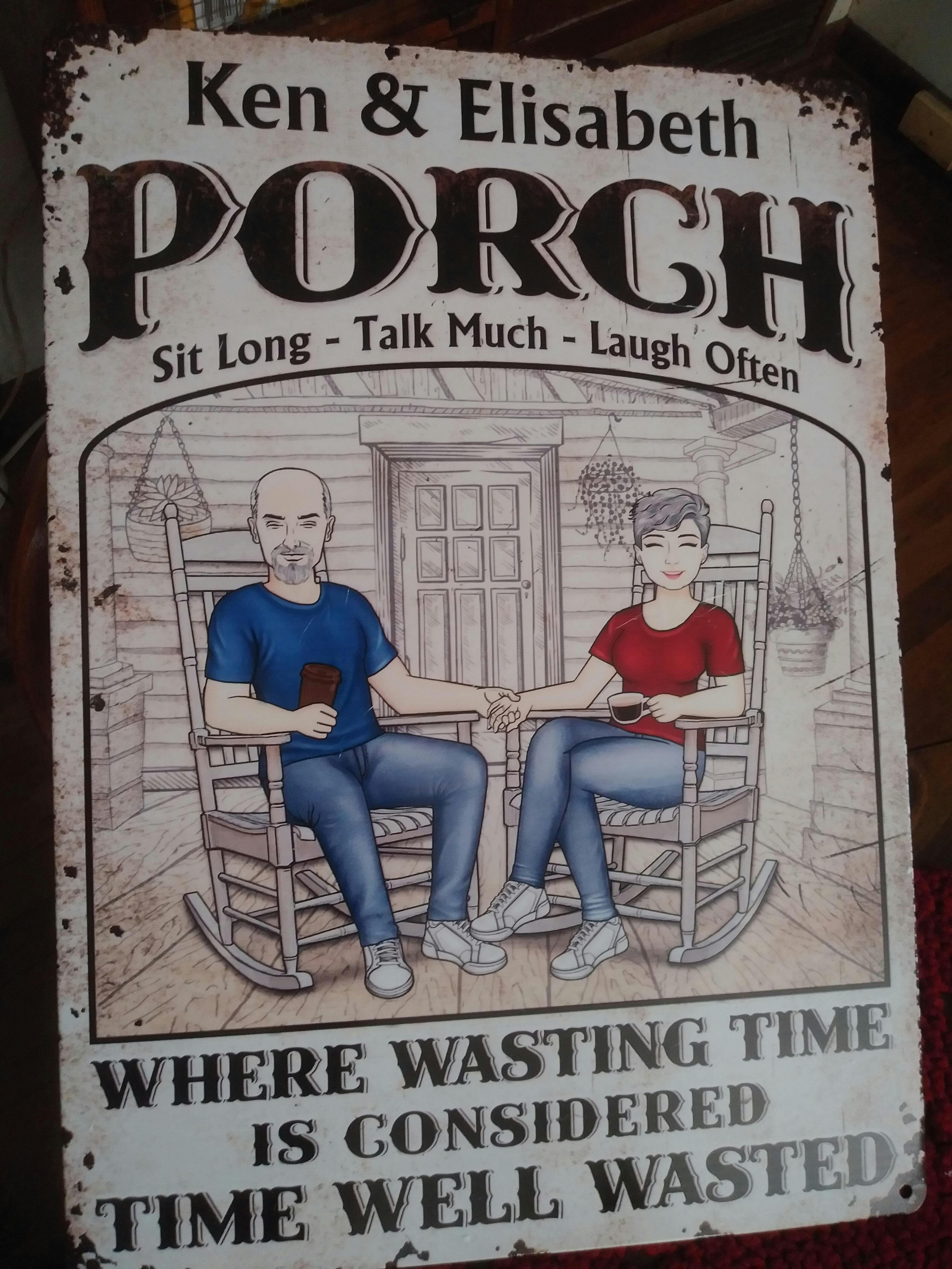 The Porch Time Well Wasted - Gift For Couples - Personalized Custom Cl ...