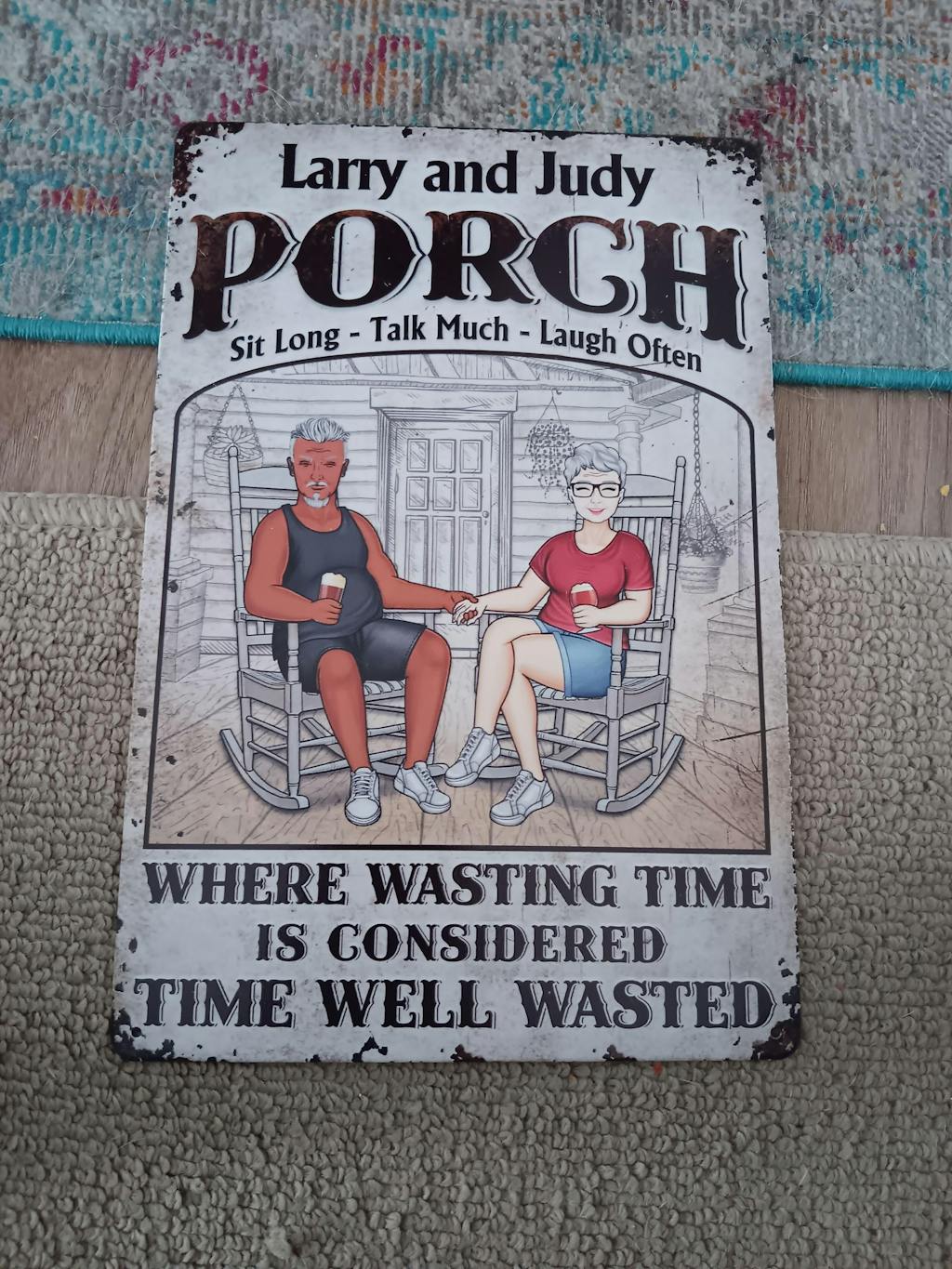 The Porch Time Well Wasted - Gift For Couples - Personalized Custom Cl ...