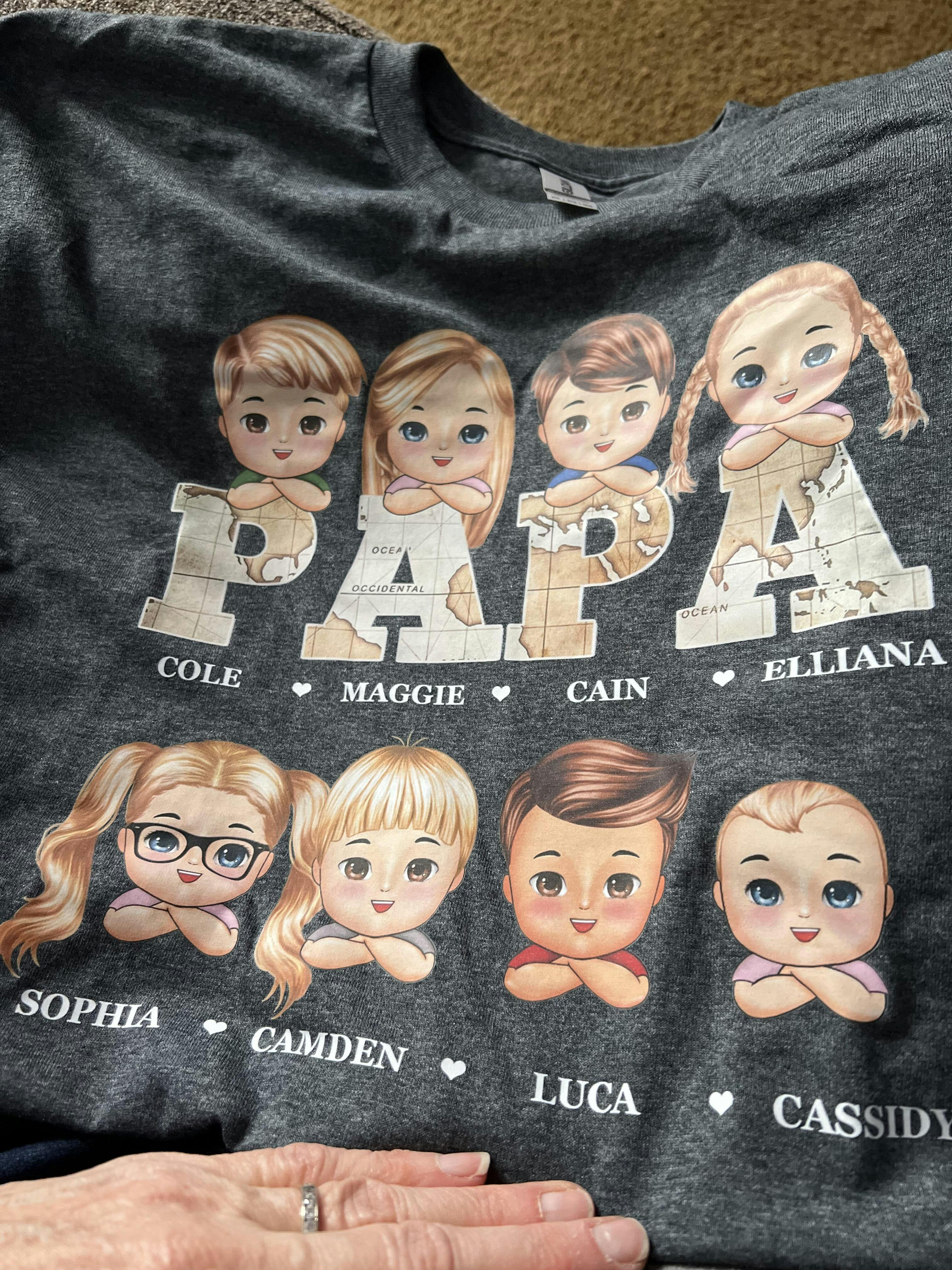 Vintage Map Papa Title - Birthday, Loving Gift For Dad, Father, Papa ...