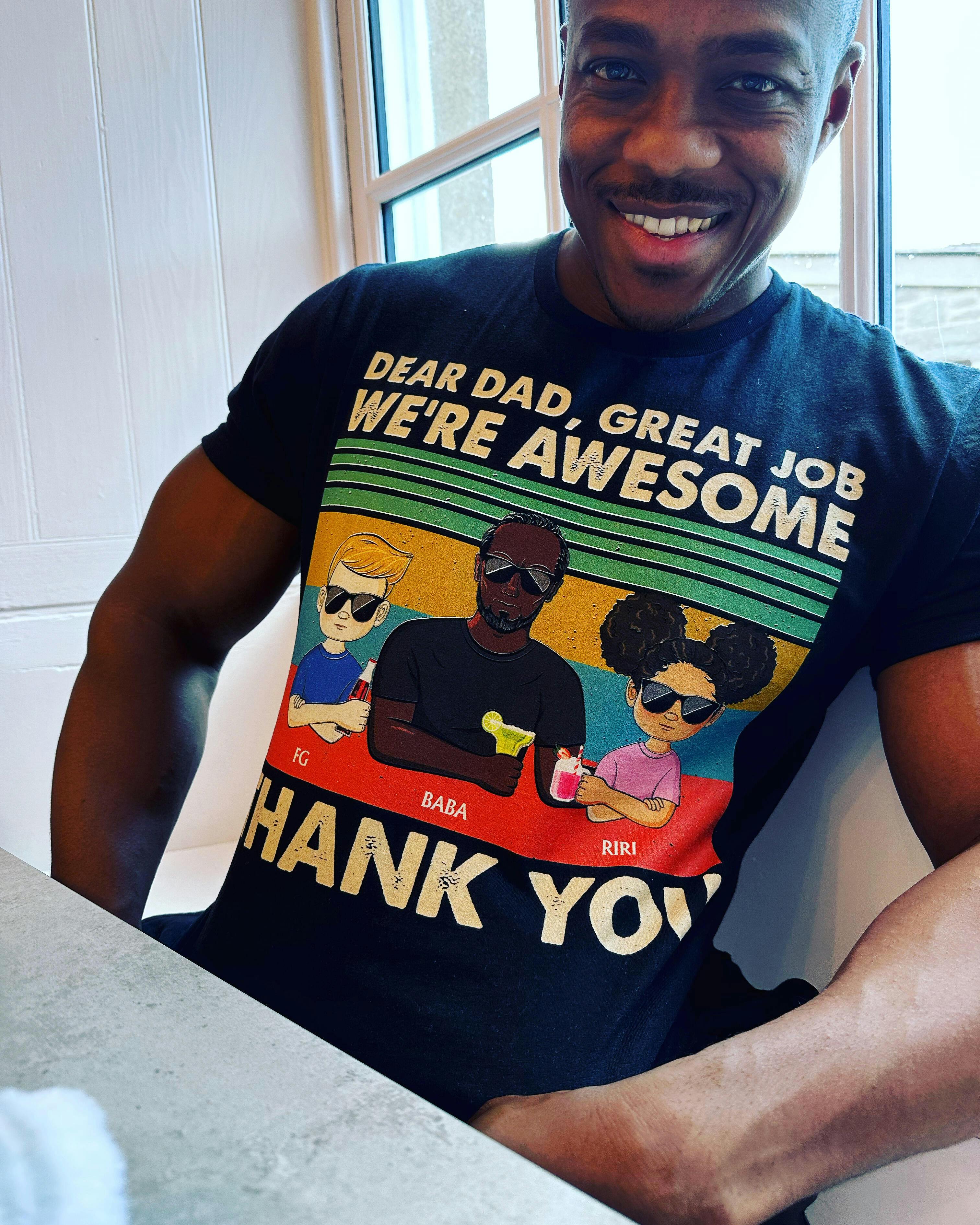 Dear Dad Great Job We're Awesome Thank You Young - Father Gift - Perso ...