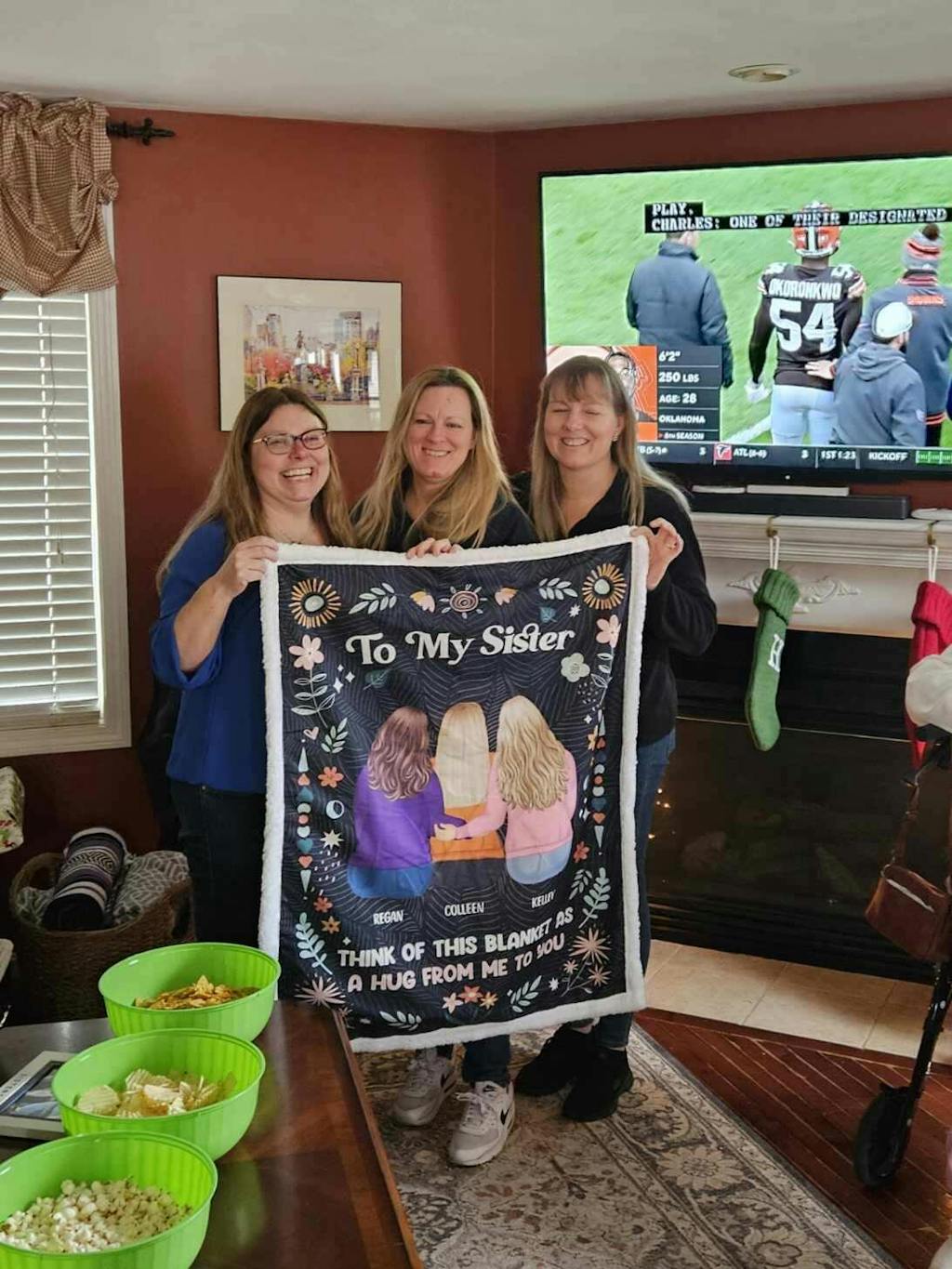 Think Of This Blanket - Gift For Sisters - Personalized Fleece Blanket ...