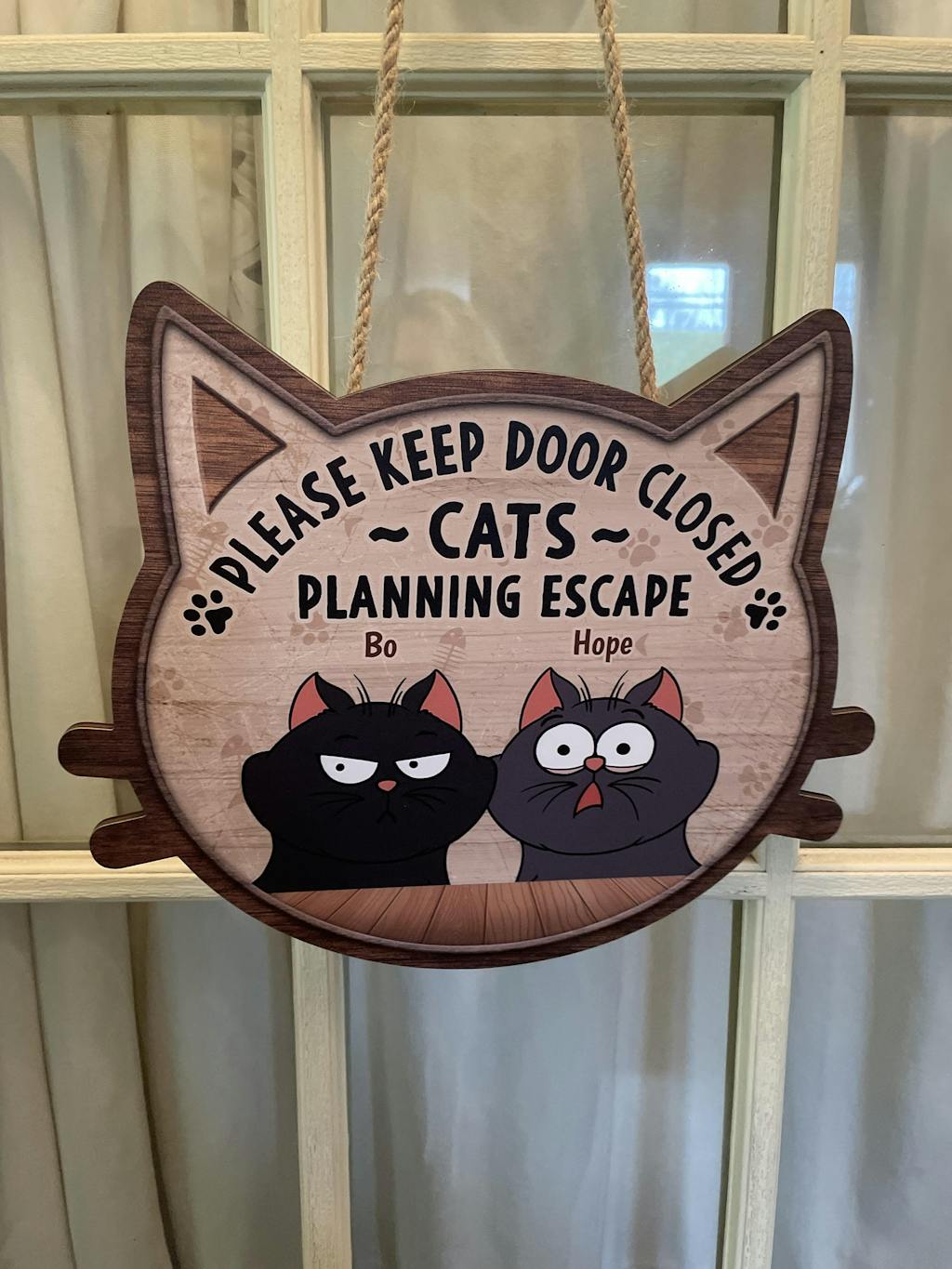 Cats Planning Escape - Gift For Cat Lovers - Personalized Custom Shape ...
