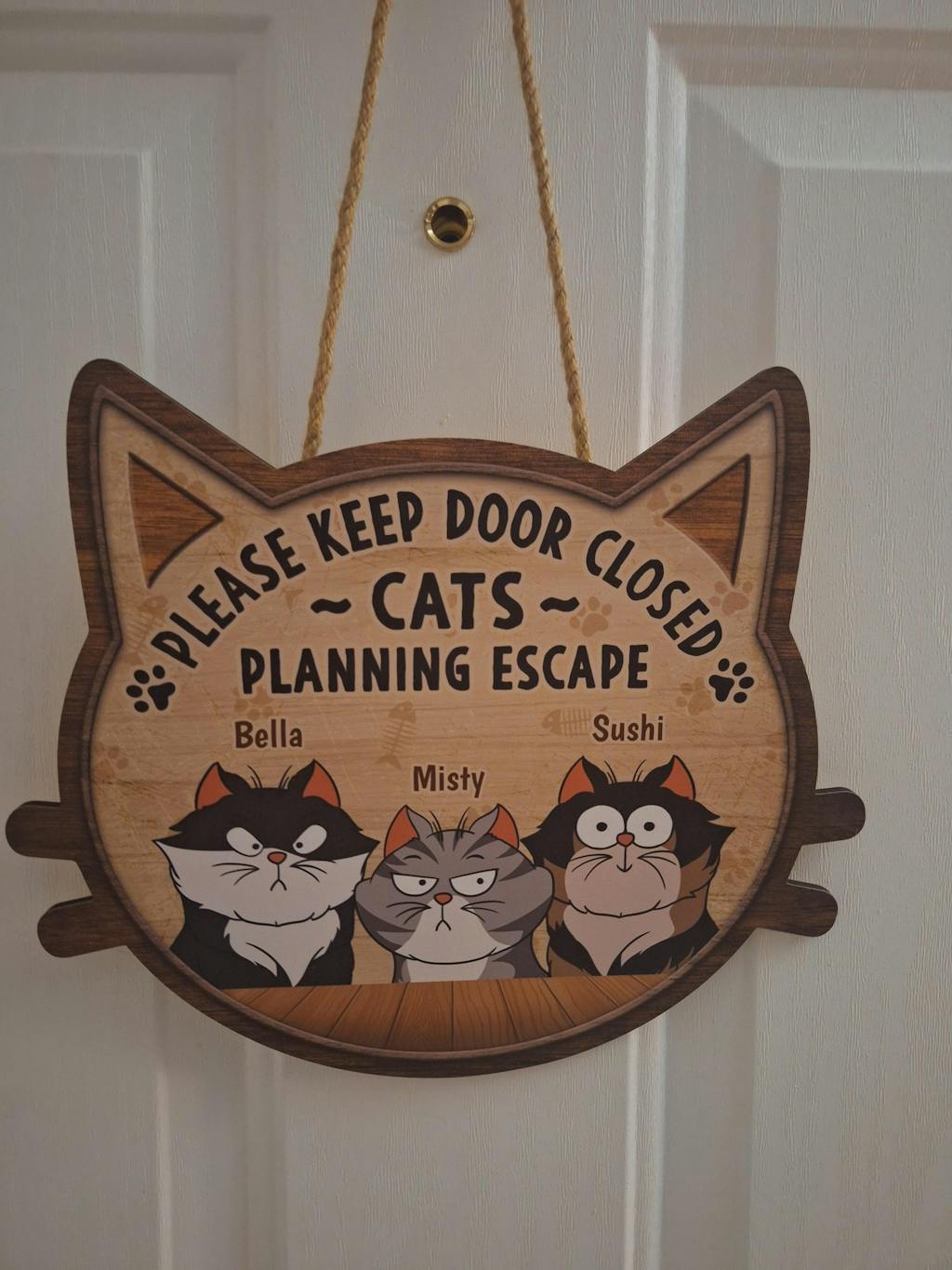 Cats Planning Escape - Gift For Cat Lovers - Personalized Custom Shape ...