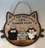 Cats Planning Escape - Gift For Cat Lovers - Personalized Custom Shape ...