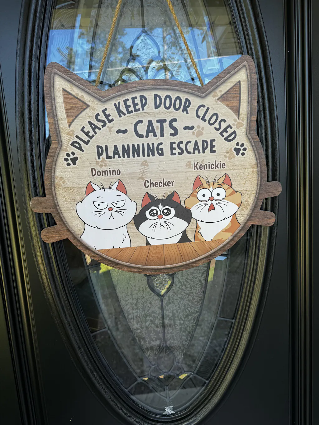 Cats Planning Escape - Gift For Cat Lovers - Personalized Custom Shape ...