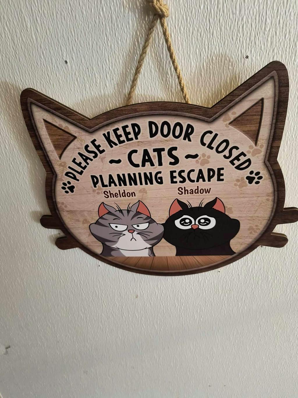 Cats Planning Escape - Gift For Cat Lovers - Personalized Custom Shape ...