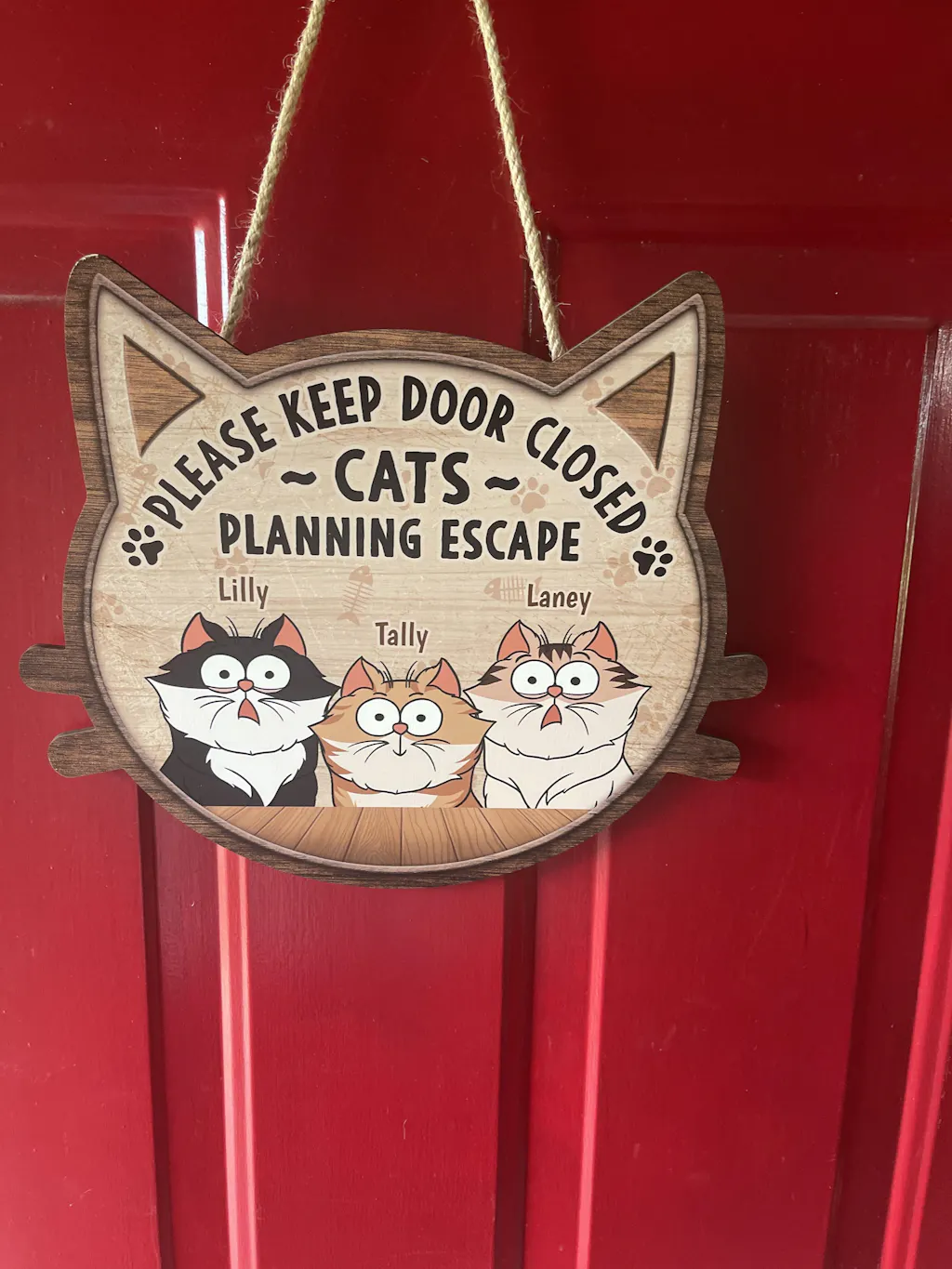 Cats Planning Escape - Gift For Cat Lovers - Personalized Custom Shape ...