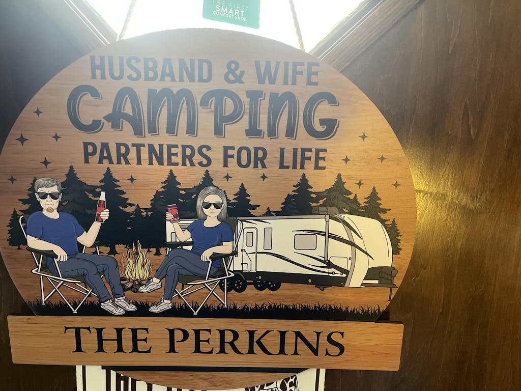 Camping Couple Husband & Wife Camping Partners For Life - Anniversary ...