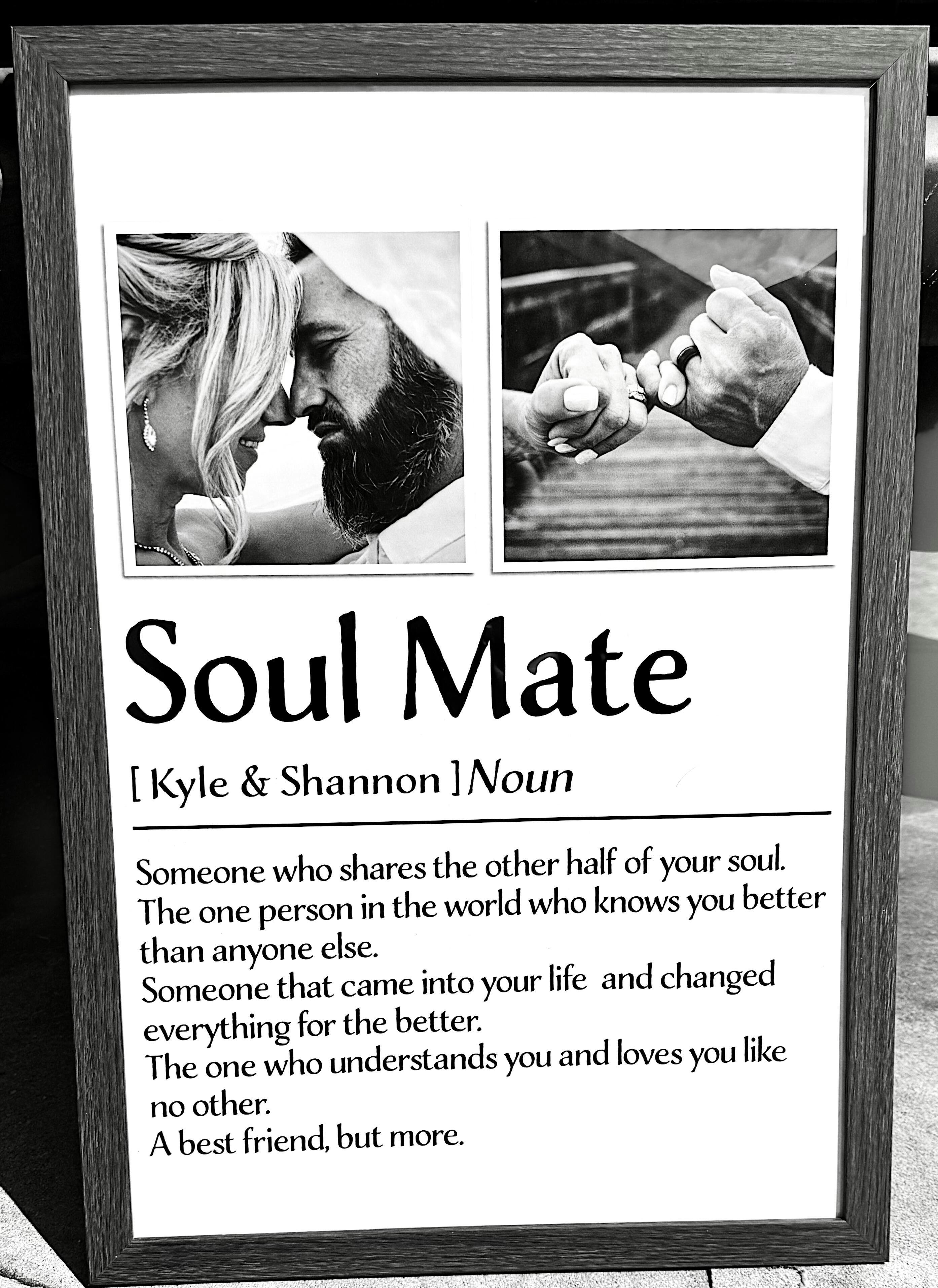 Custom Photo Couple Soul Mate - Personalized Poster - Wander Prints