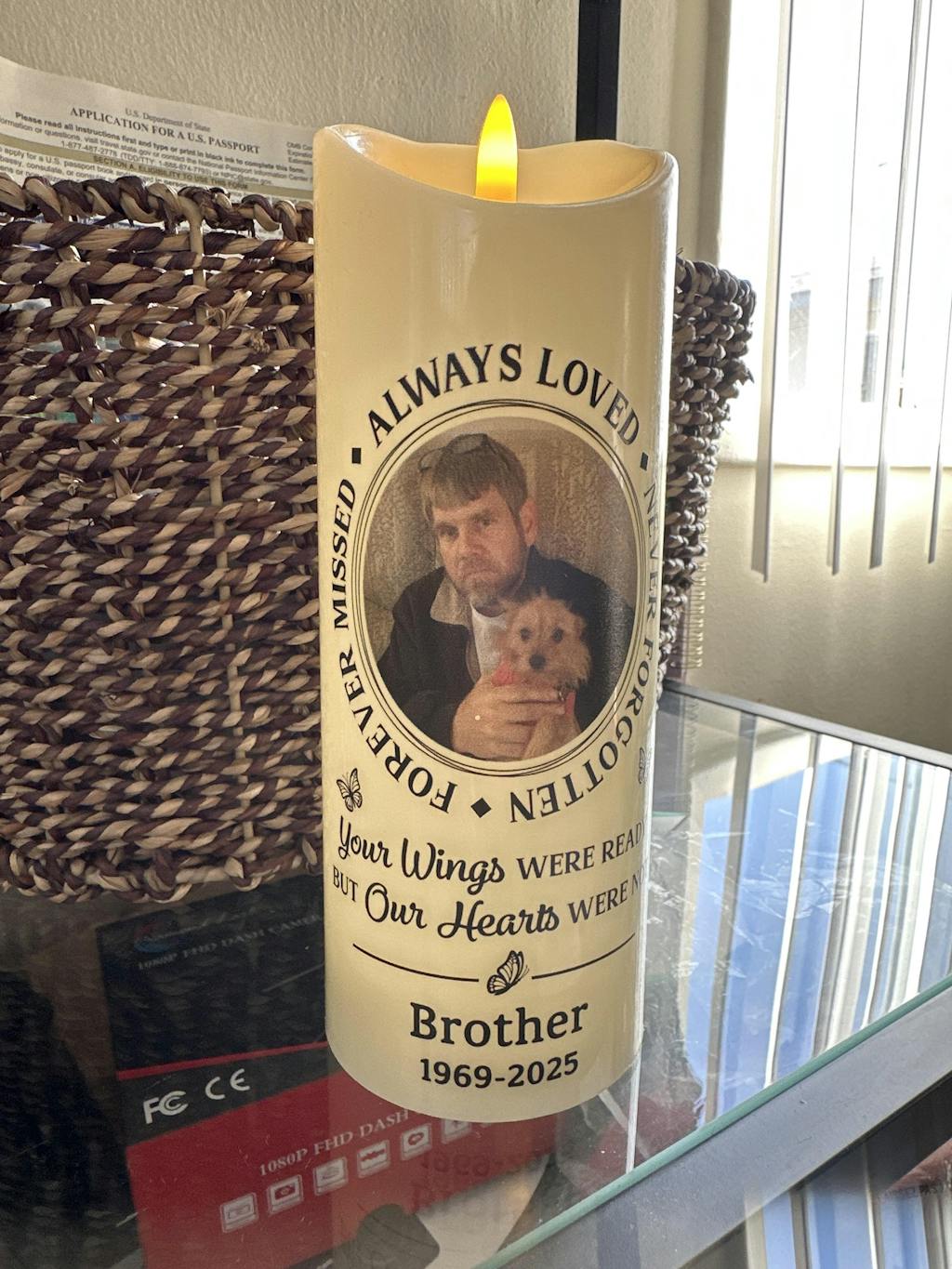 Custom Photo Memorial Always Loved Never Forgotten - Personalized Flam ...