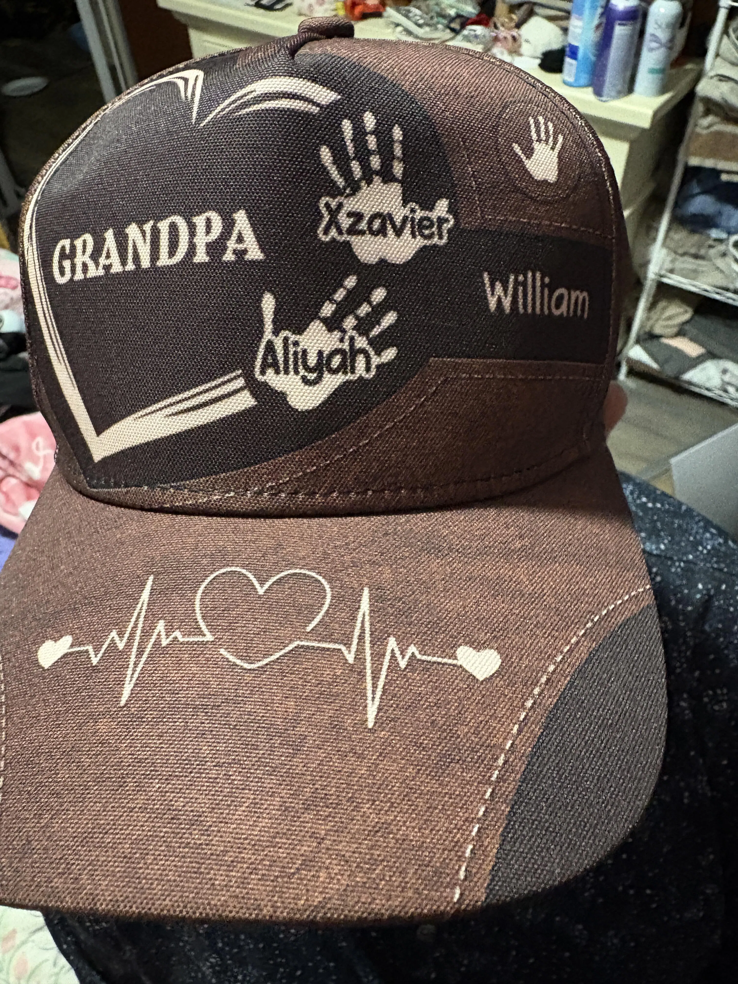 Grandpa Dad Kids Handprints - Personalized Classic Cap - Wander Prints